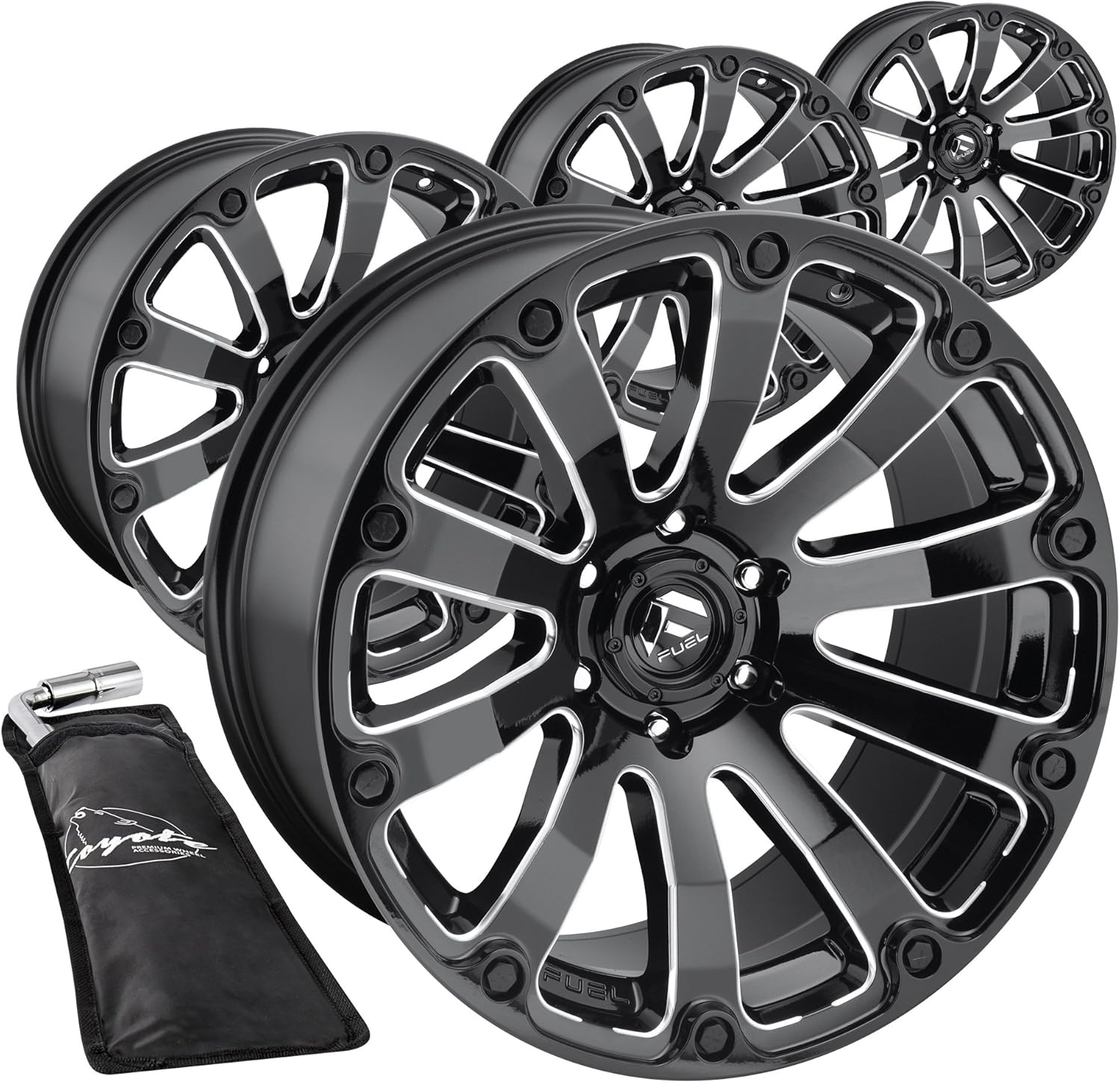 Amazon.com: Fuel D598 Diesel 1PC Wheels (Set of 4) - Gloss Black with ...