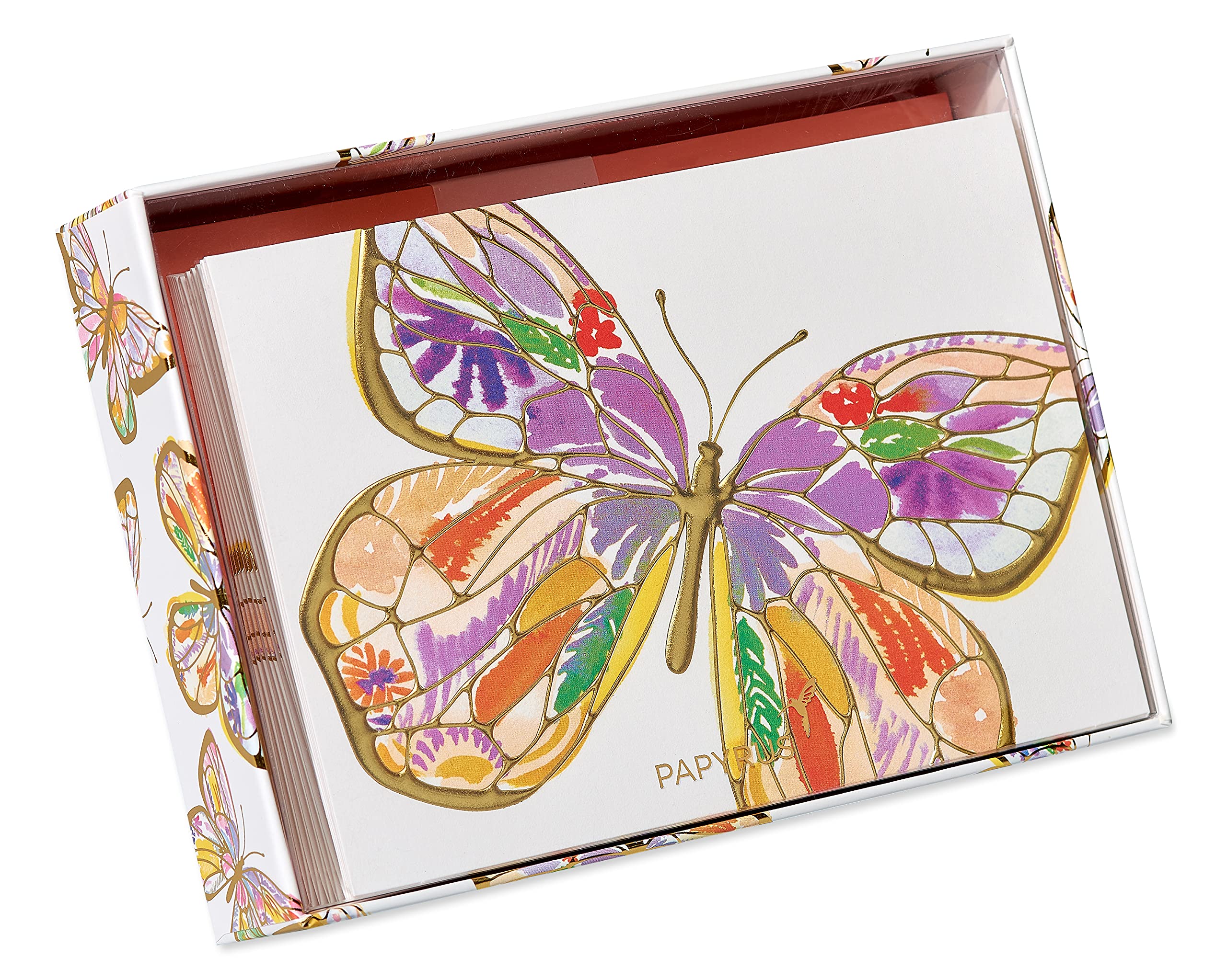 Papyrus Blank Cards with Envelopes, Bold Butterfly (12-Count) – BigaMart