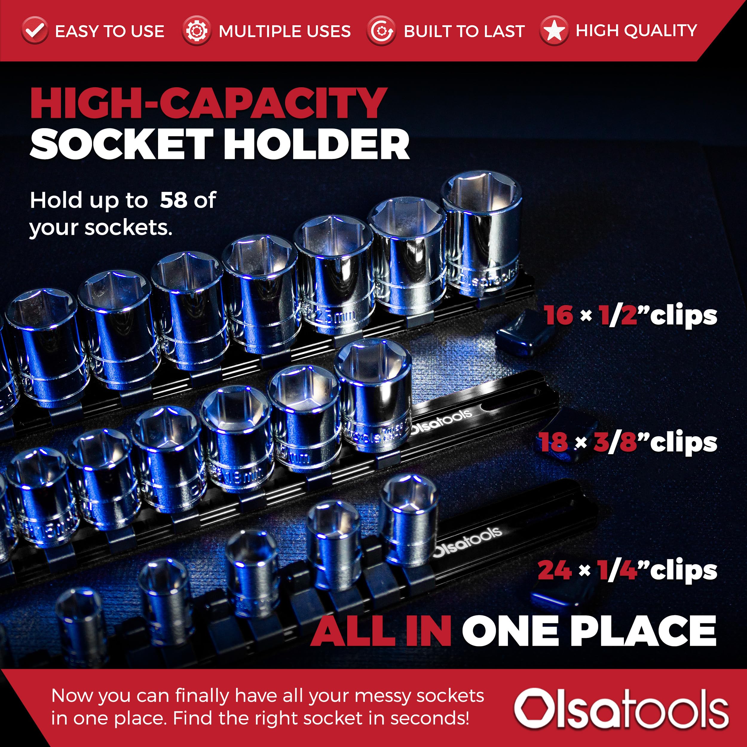 Snapklik.com : Olsa Tools 1/2-Inch, 3/8-Inch & 1/4-Inch Drive Aluminum ...