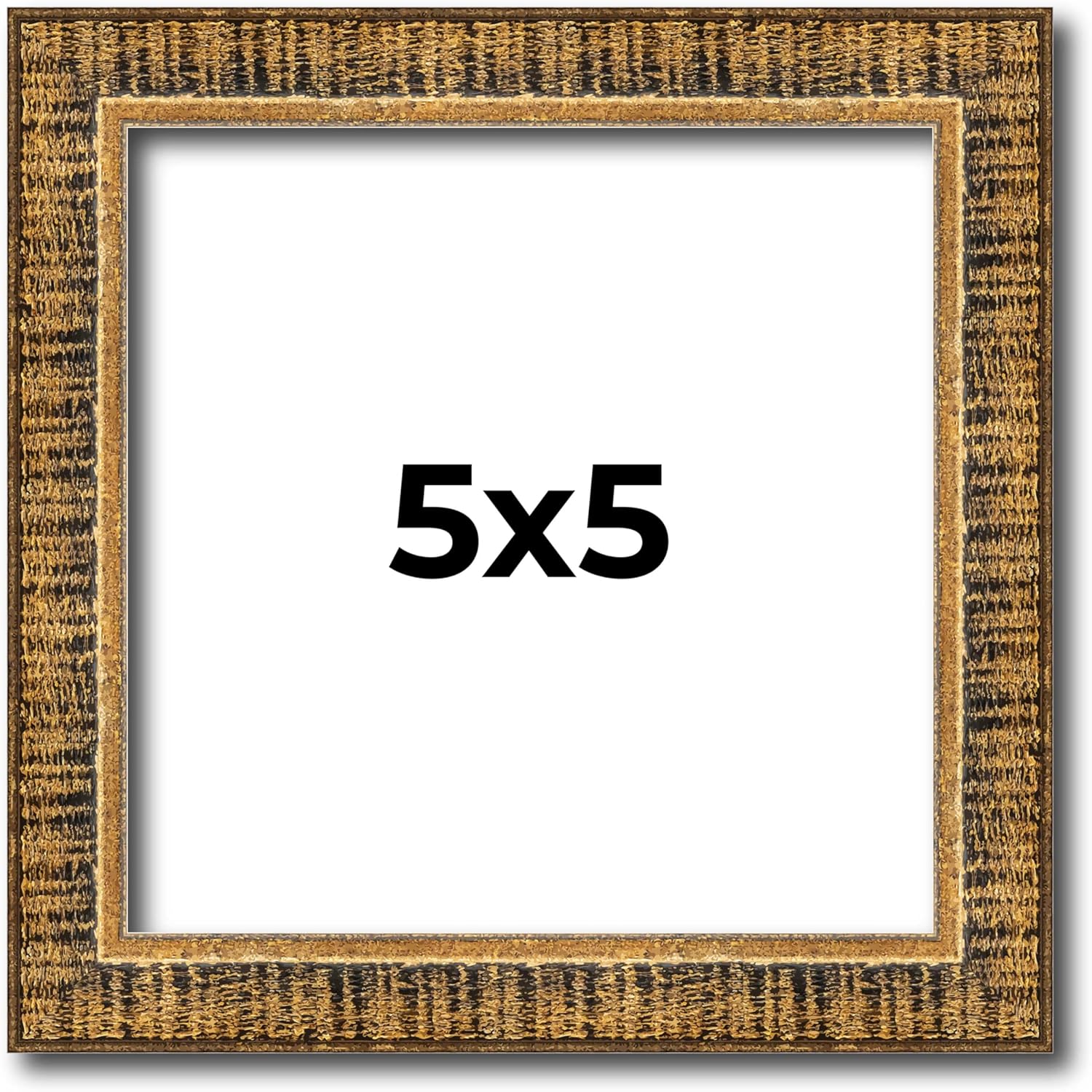 Amazon.com - CountryArtHouse 5x5 Frame Gold Solid Wood Picture Frame ...