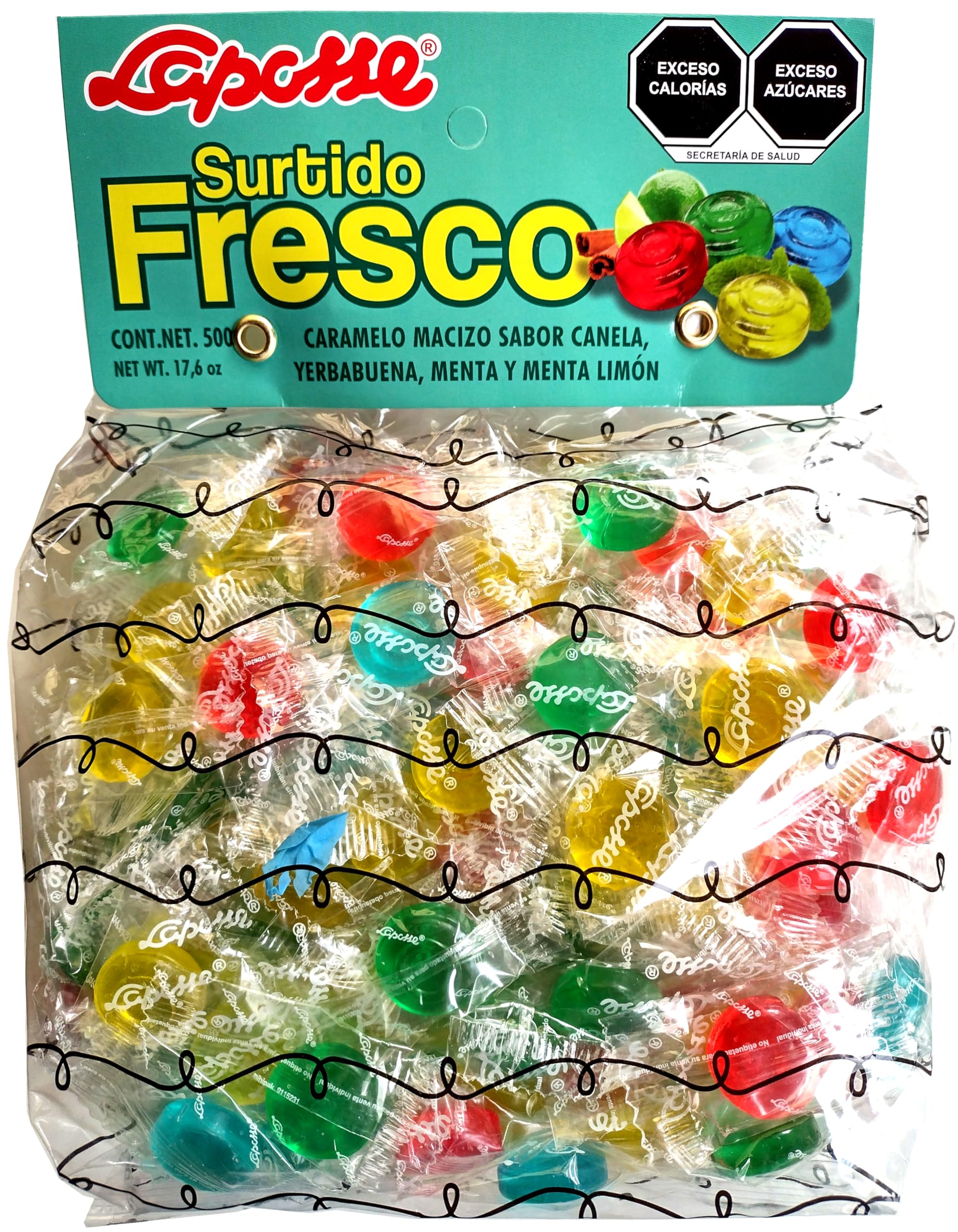 Laposse Surtido Fresco - Caramelo macizo sabor canela, yerbabuena ...