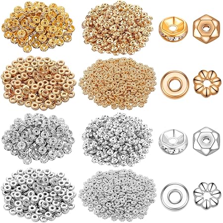 Amazon.com: Mulutoo 1200 Pieces Flower Shape Septal Bead Tibetan Style ...