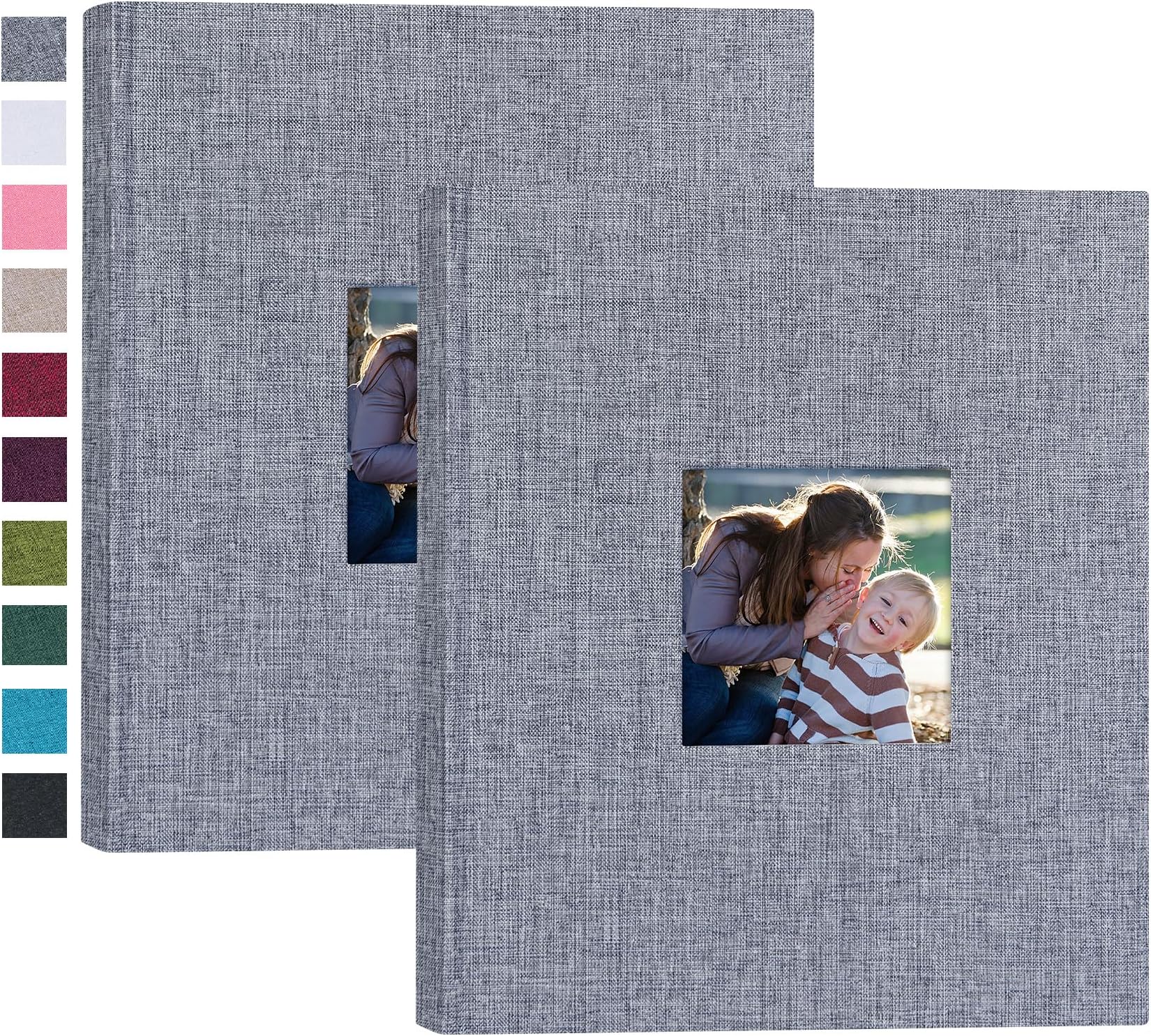 Amazon.com: Miaikoe Photo Album 8x10 Clear Pages Pockets Leathe Cover ...