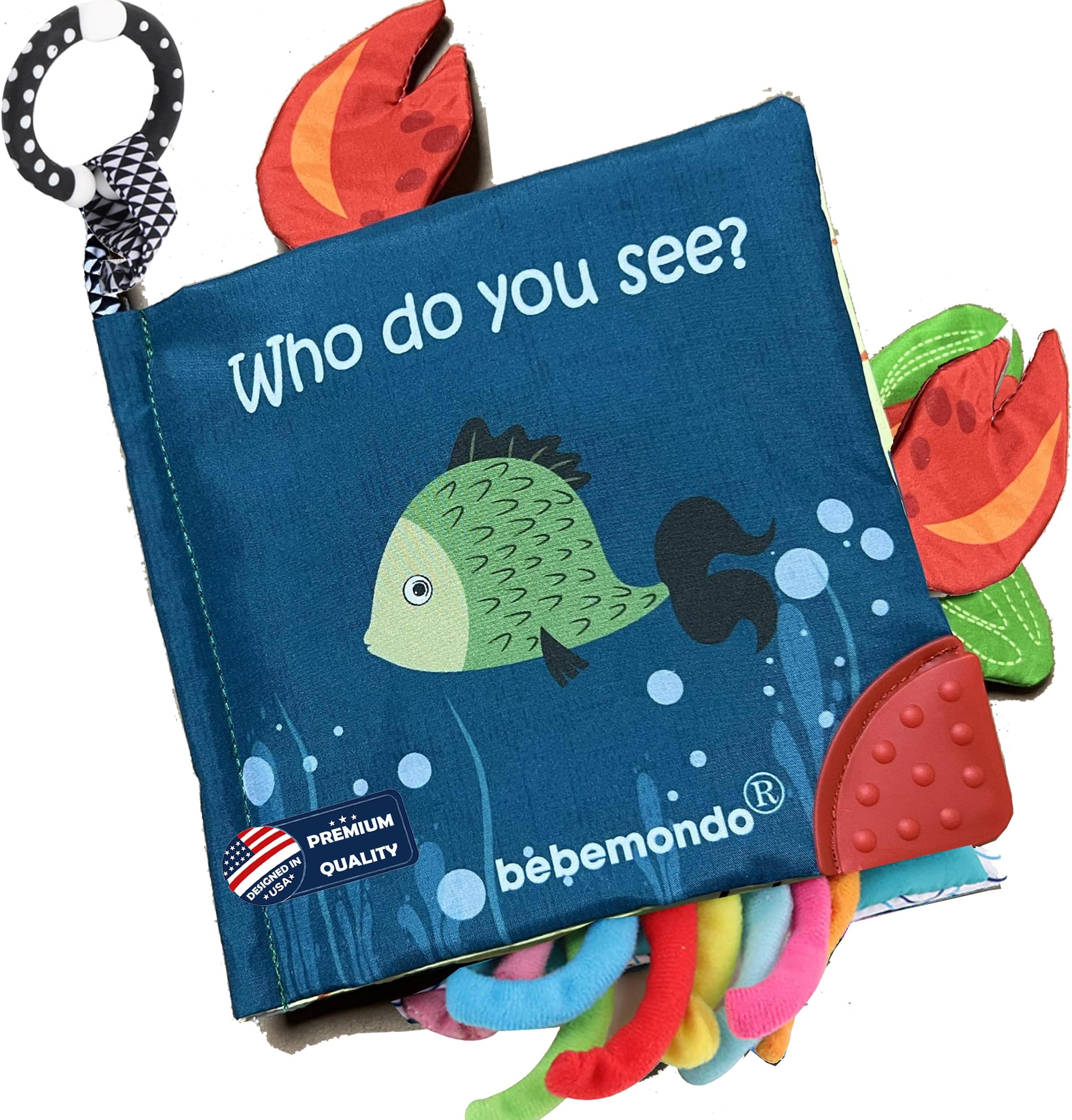 Amazon.com : Fish Baby Book 0-6 Months,Touch Feel Cloth Crinkle Books ...