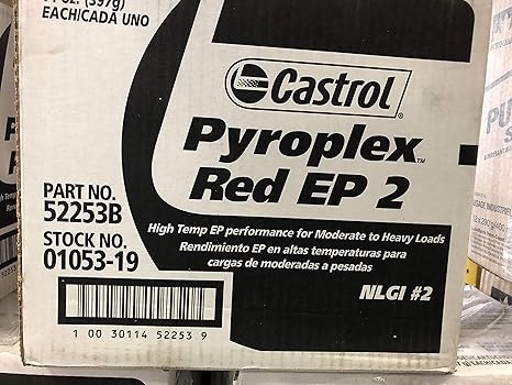 Amazon.com: Castrol Pyroplex Red EP 2 Carton (10/14 Ounce Tubes ...