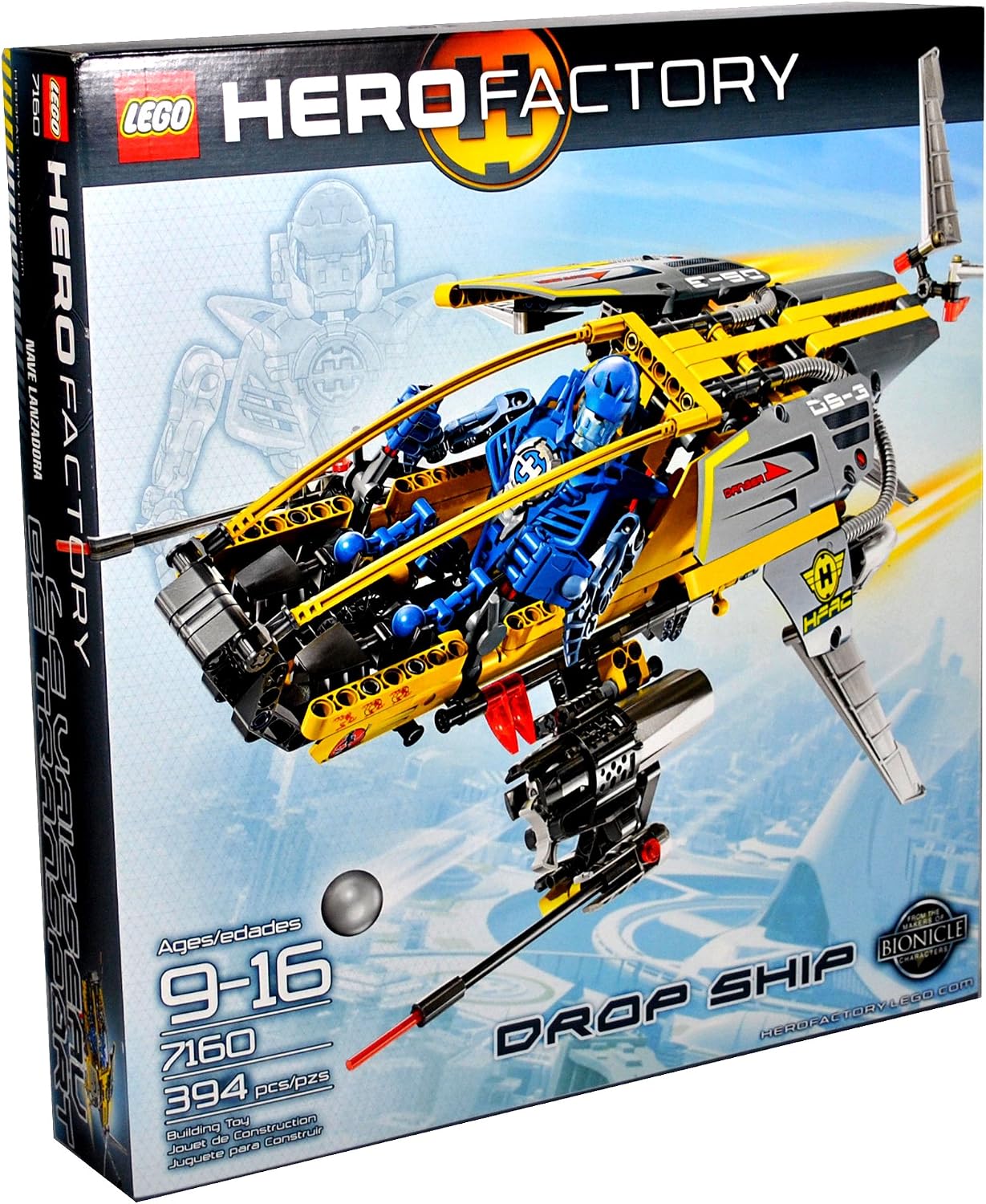 Lego Hero Factory Series Vehicle Set #7160 - DROP SHIP with Stealth ...
