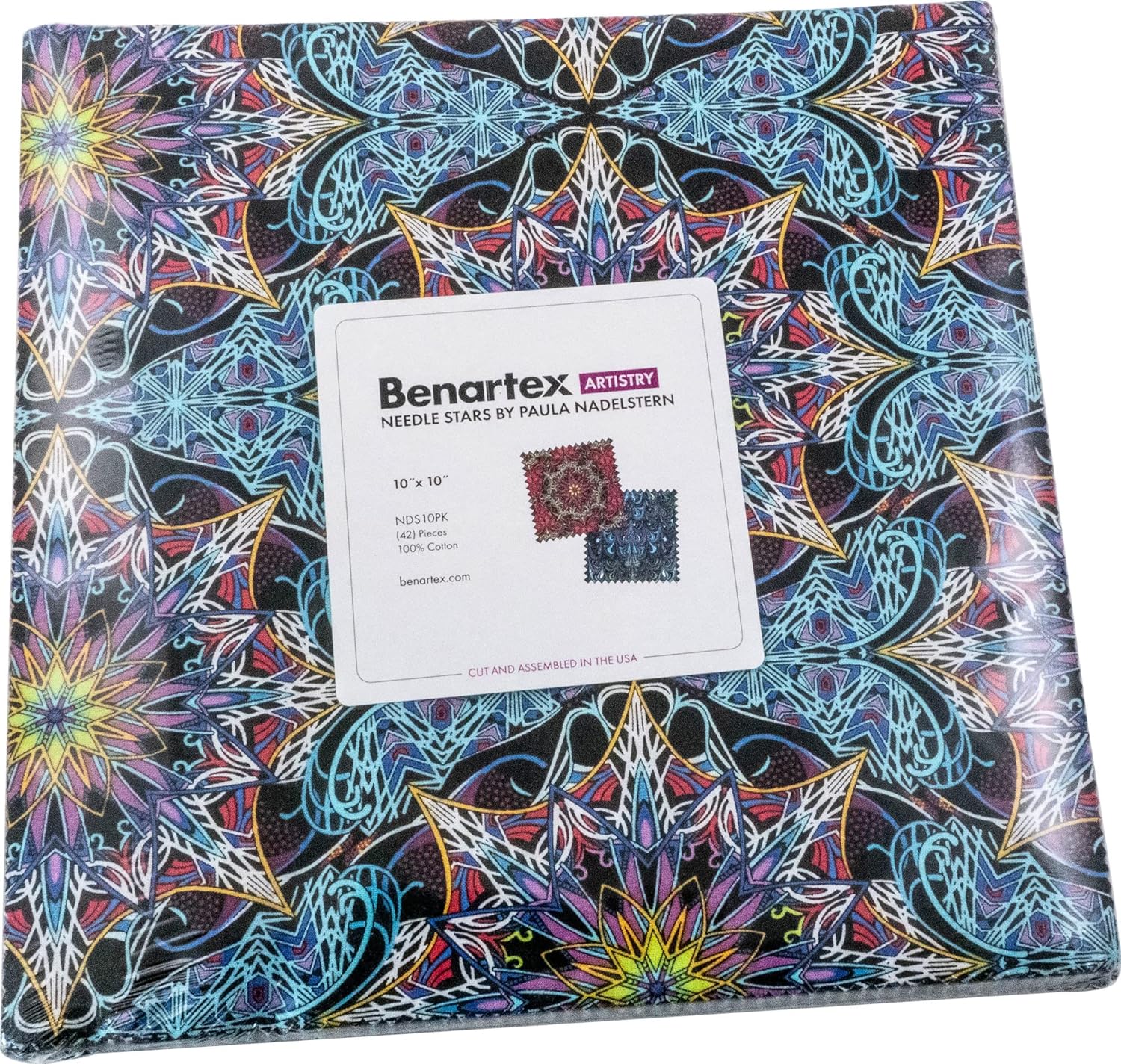 Amazon.com: Benartex Fabrics Needle Stars Paula Nadelstern Ten Inch ...