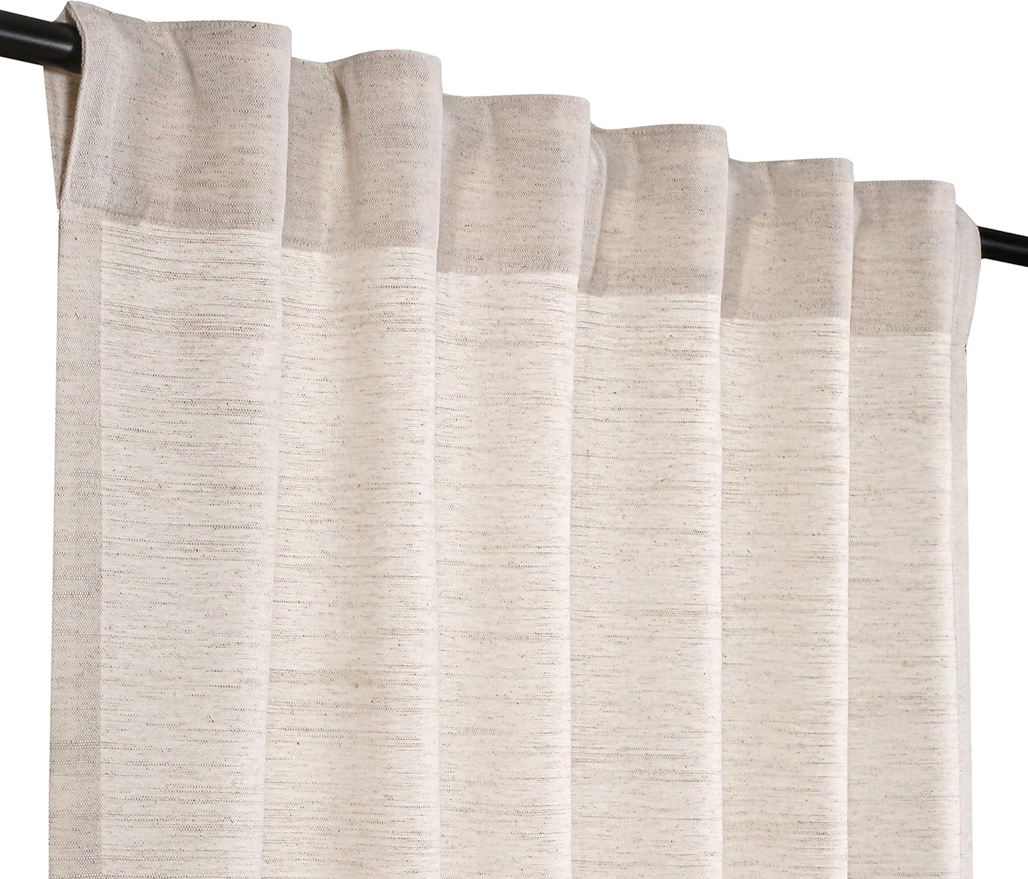 Amazon.com: HOMIDATE Natural Linen Curtain Panels, Textured Poly Flax ...