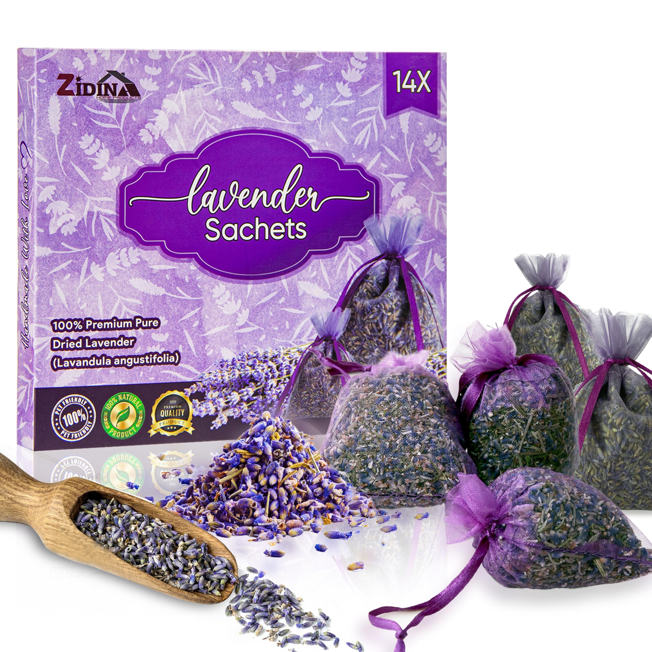 Amazon.com: 14 Pack Organic Lavender Sachet Bags for Drawers and ...