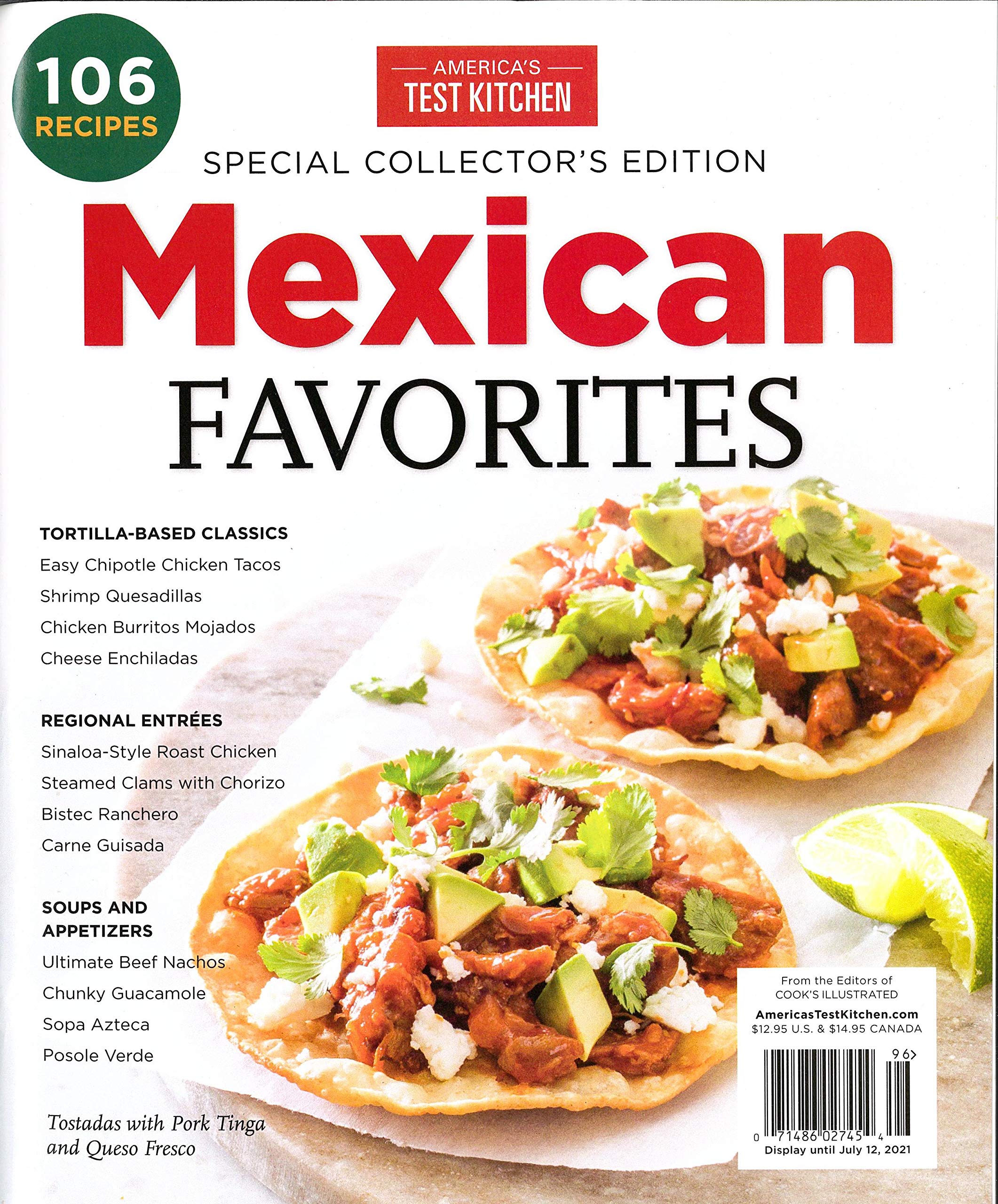 AMERICA'S TEST KITCHEN MAGAZINE - SPECIAL COLLECTOR'S EDITION - MEXICAN ...