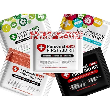 Amazon.com: Portable Travel Size First Aid Kit - 10 Pack | Perfect for ...