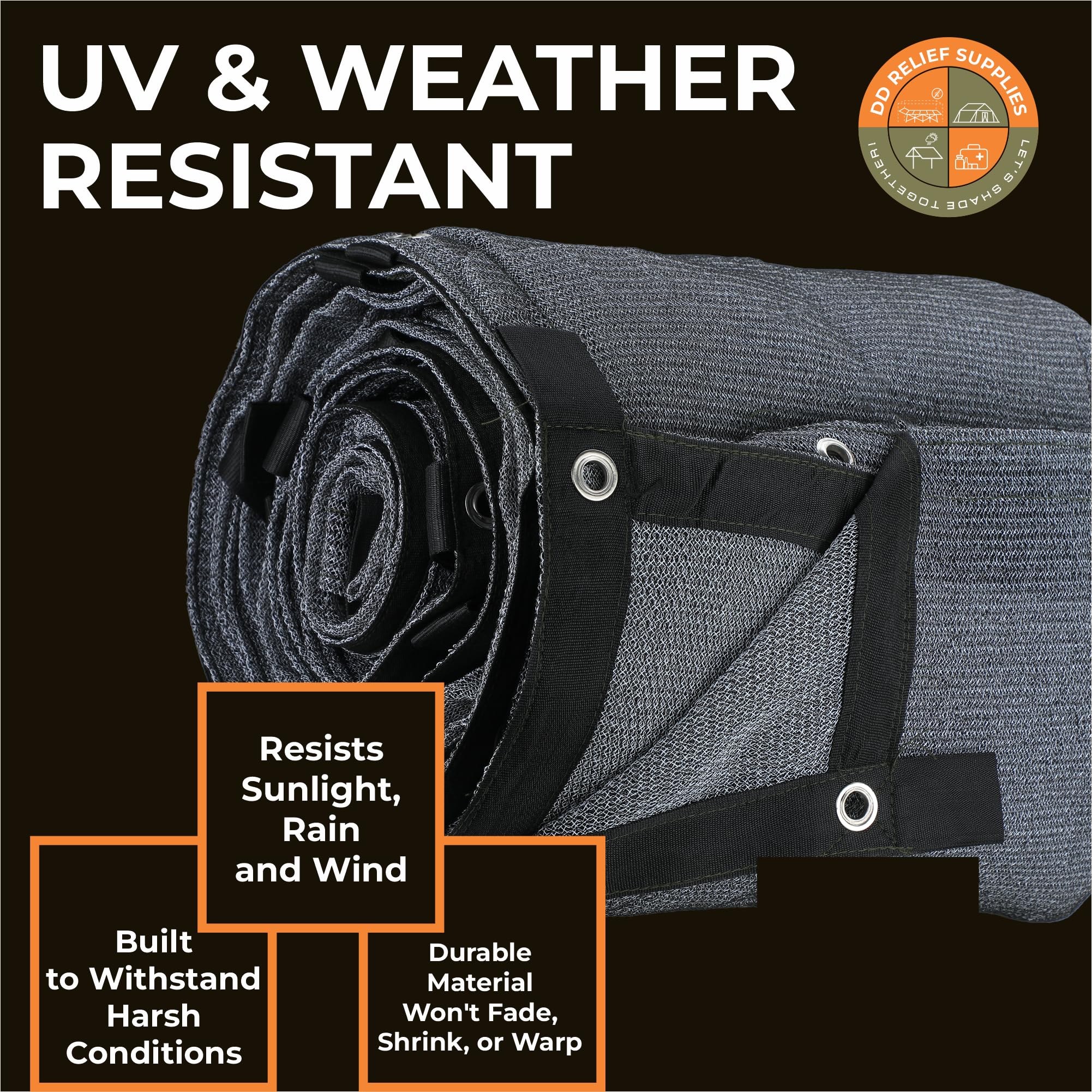 Snapklik.com : DDRS Black 90% Garden Shade Net, 10X20 Durable Mesh Tarp
