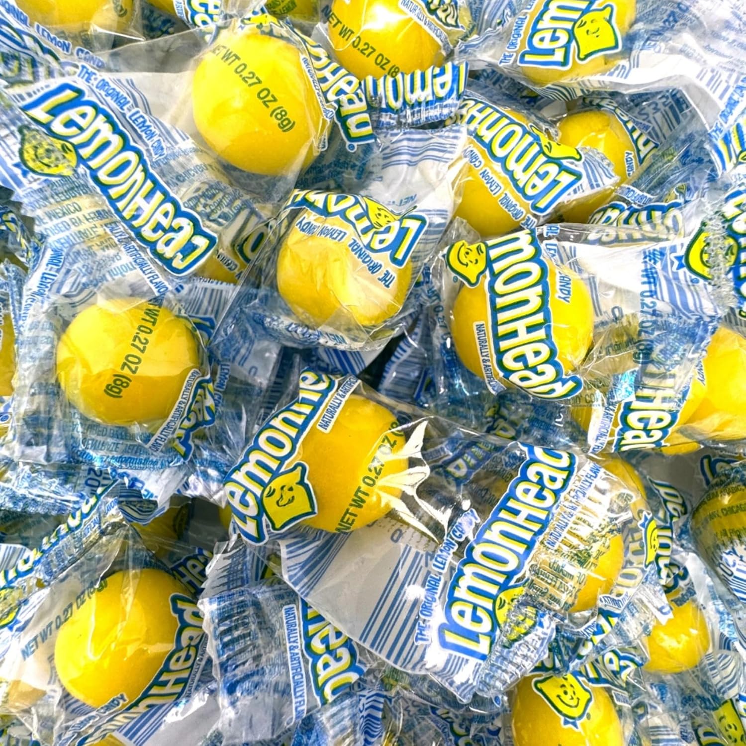 Amazon.com : Lemon Candy. Hard Candies Individually Wrapped Heads Bulk ...