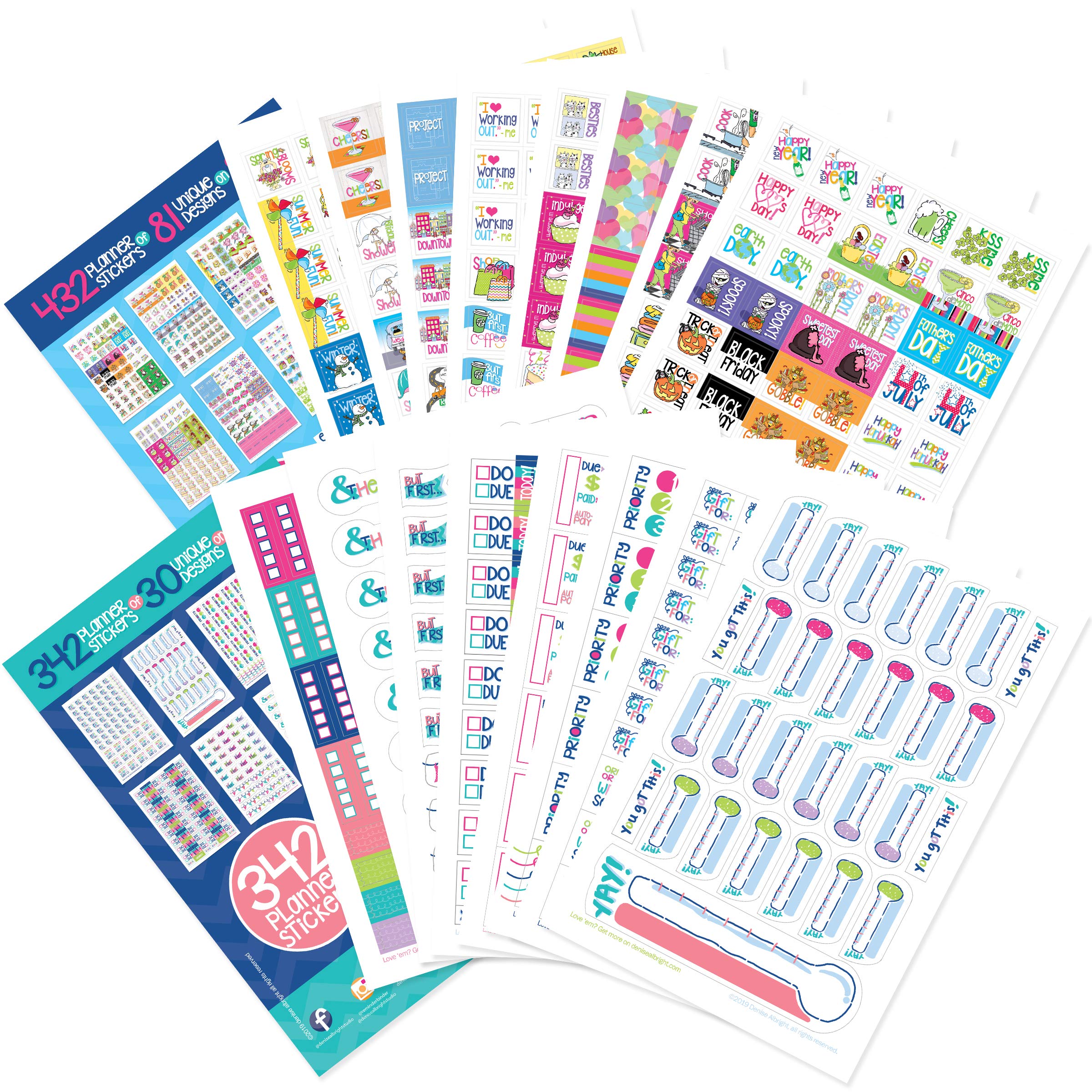 Amazon.com: Set of Planner Event Stickers Bundled Variety Packs | 100s ...