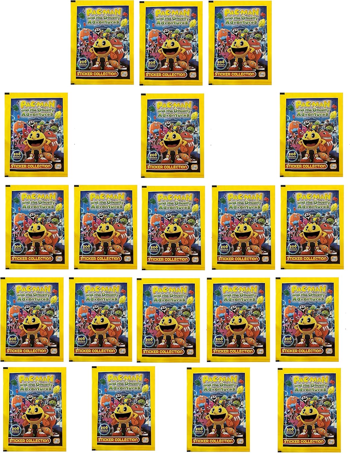 Official PAC-Man Stickers x 20 Sealed Packs : Amazon.co.uk: Toys & Games