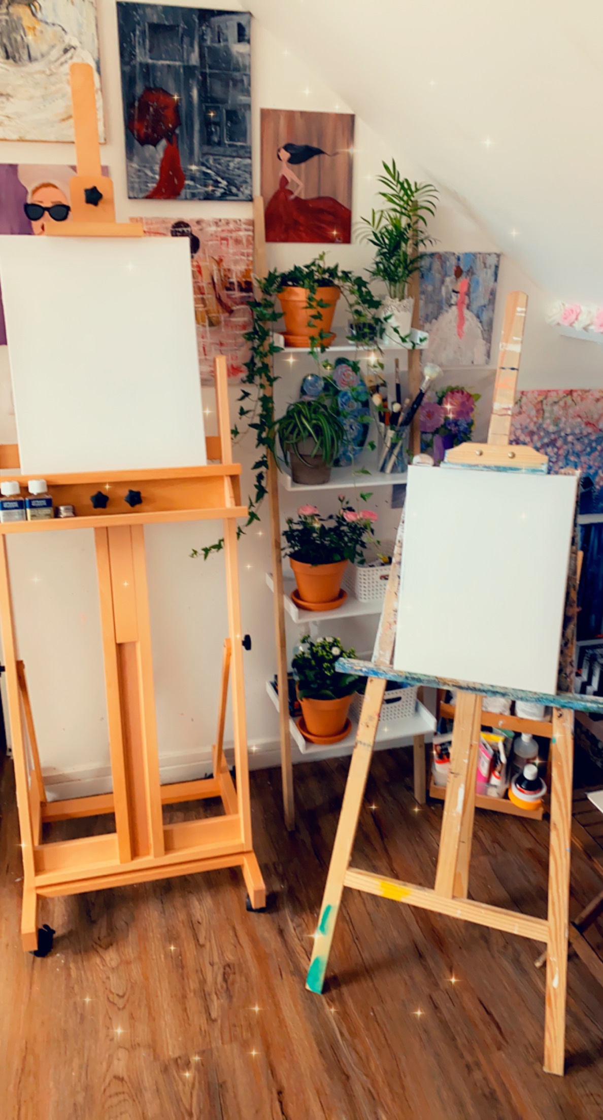 Chevalet d'Atelier XXL professionnel 210 cm peintre peinture bois hêtre ...