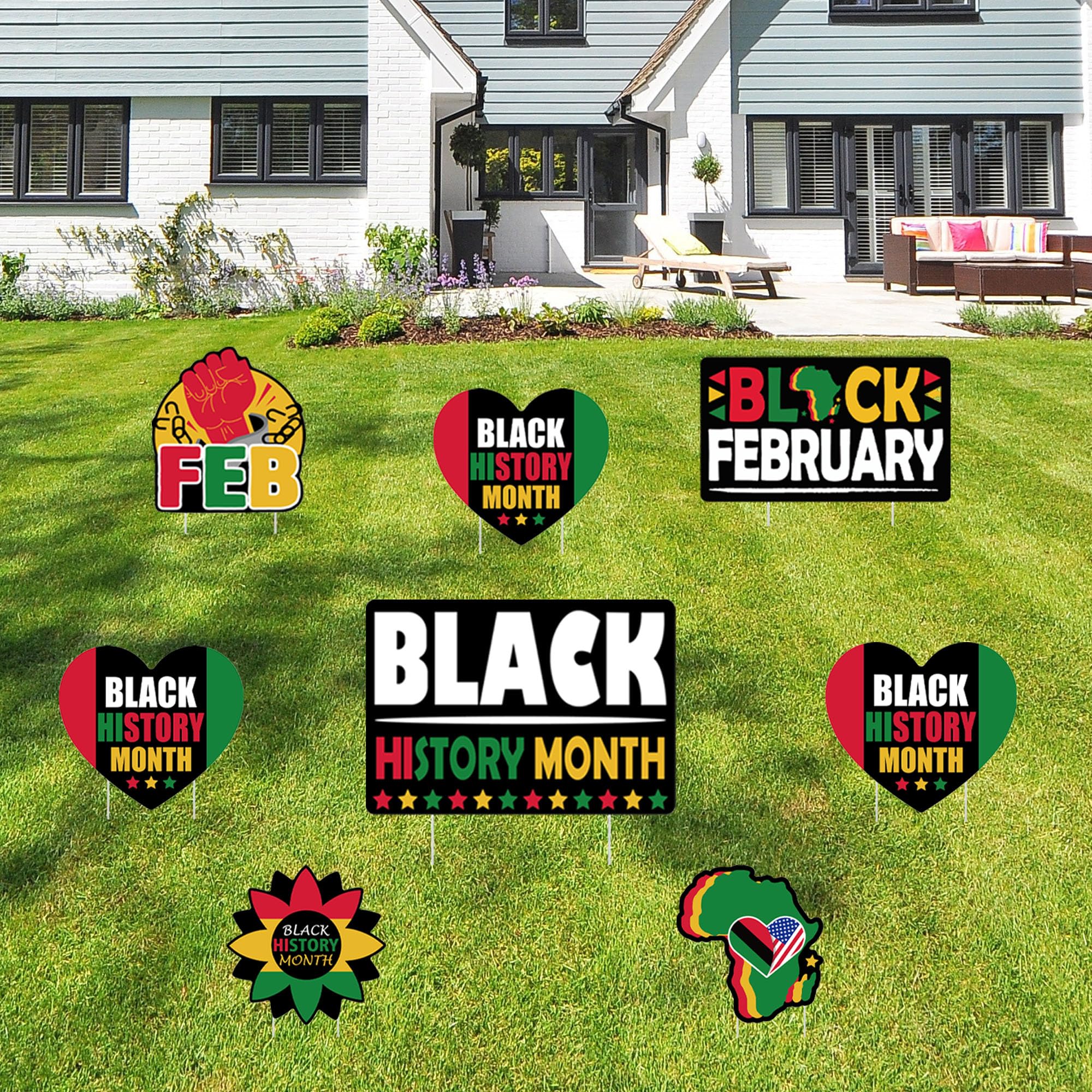 Amazon.com : IRCOR Black History Month Decorations Outdoor Black ...
