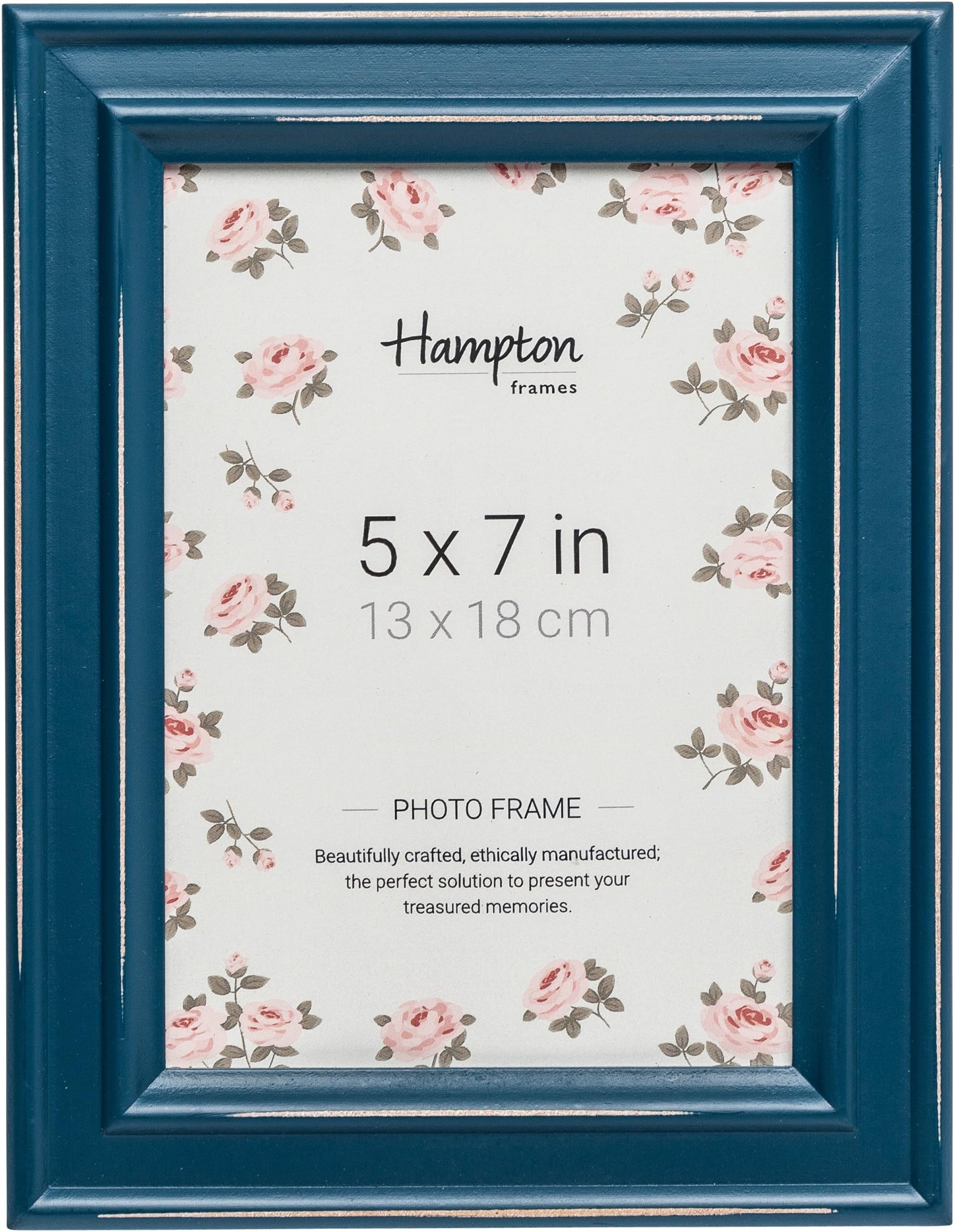 MUAMAX 5x7 Vintage Photo Frame Antique Picture Frame 7x5 Portrait Blue ...