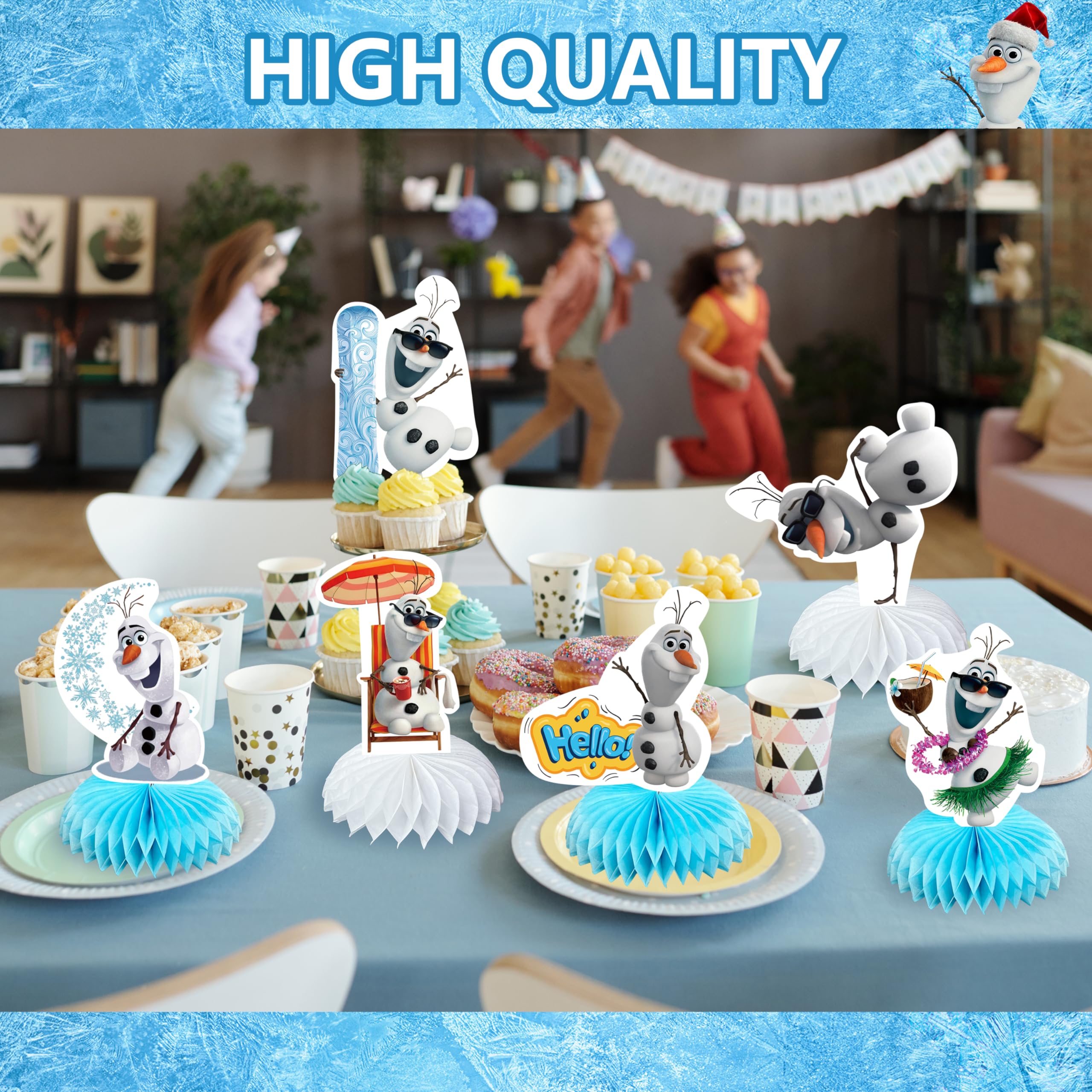 Snapklik.com : 8 Pcs Frozen Olaf 3D Honeycomb Centerpieces Table ...