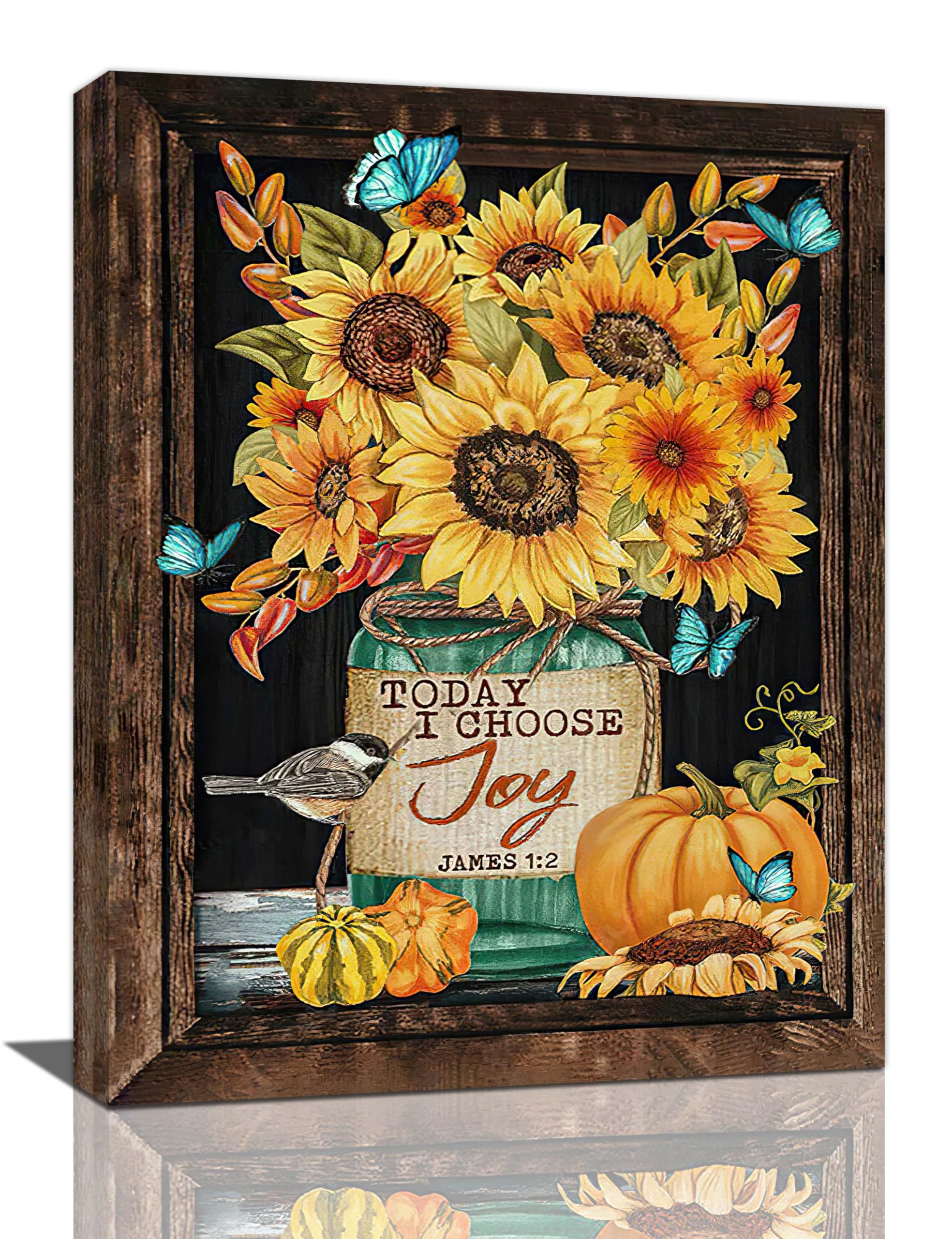 Farmhouse Sunflower Wall Art Rustic Sunflower Pictures Wall Decor ...