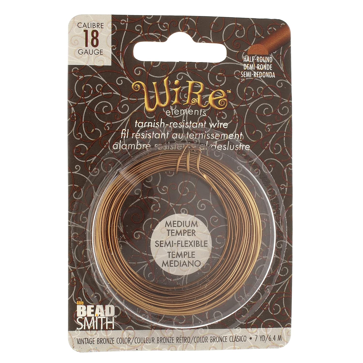 Amazon.com: The Beadsmith Half-Round Craft Wire - Wire Elements ...