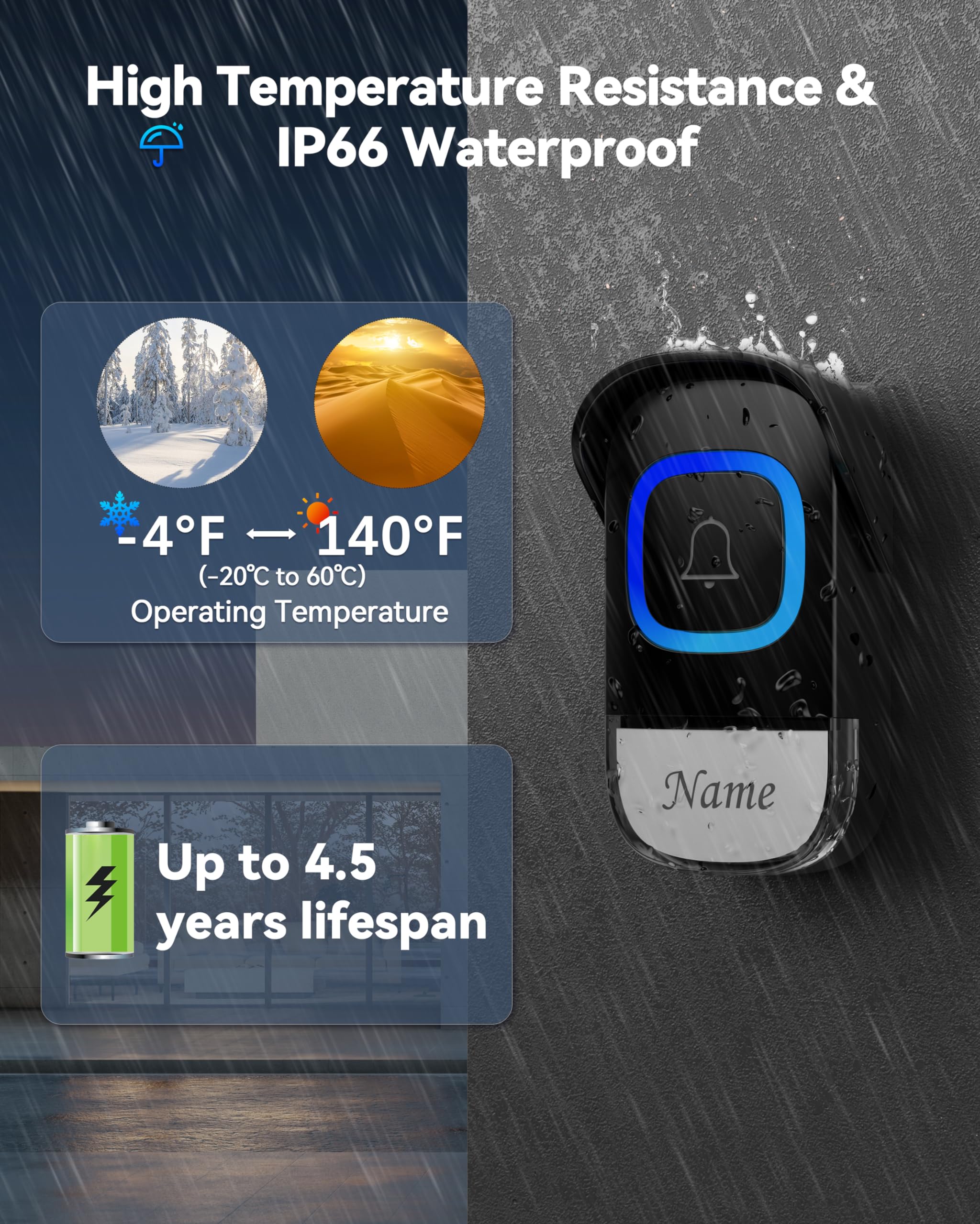 Snapklik.com : TECKNET Wireless Doorbell