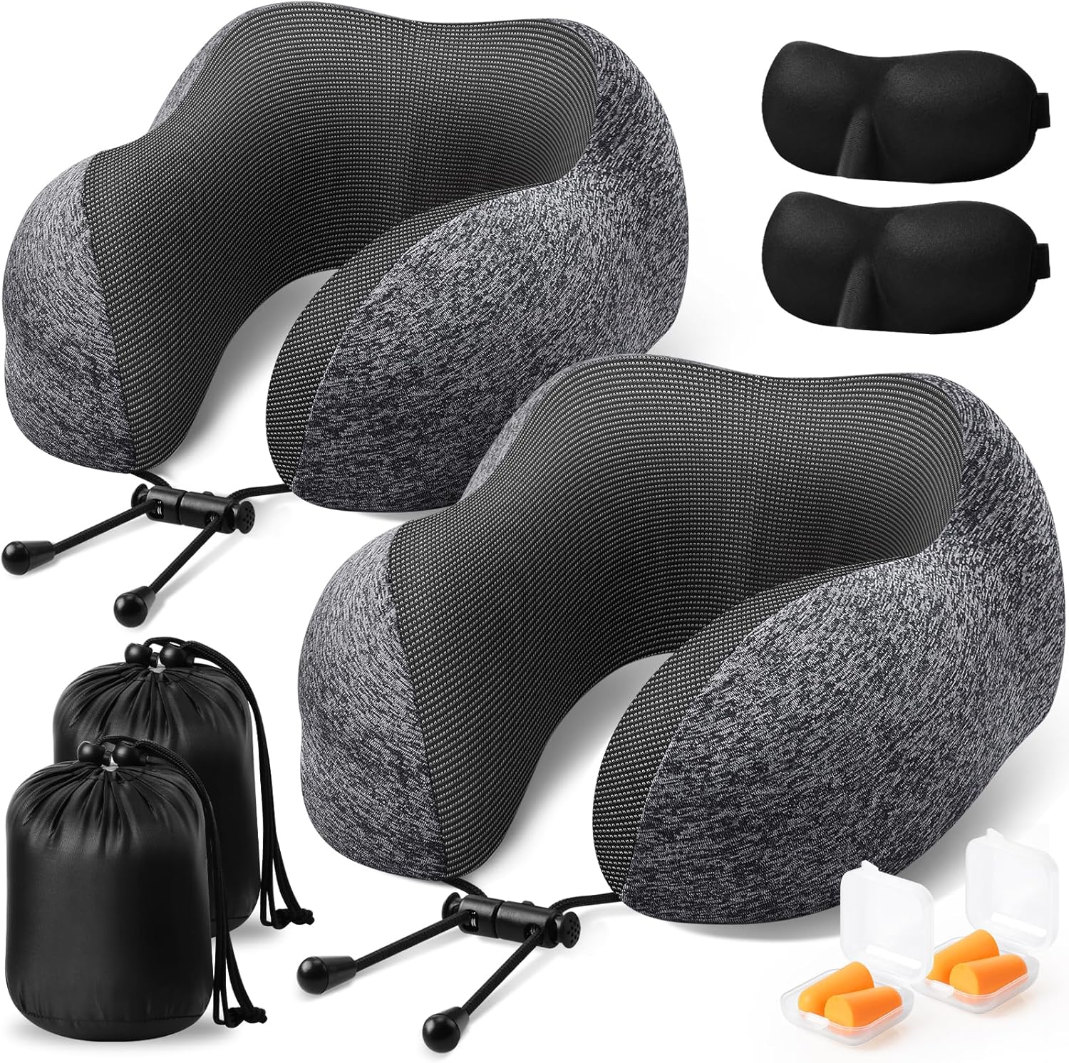 Amazon.com: ExploreBliss Travel Pillow, 2 Pack Travel Pillows for ...