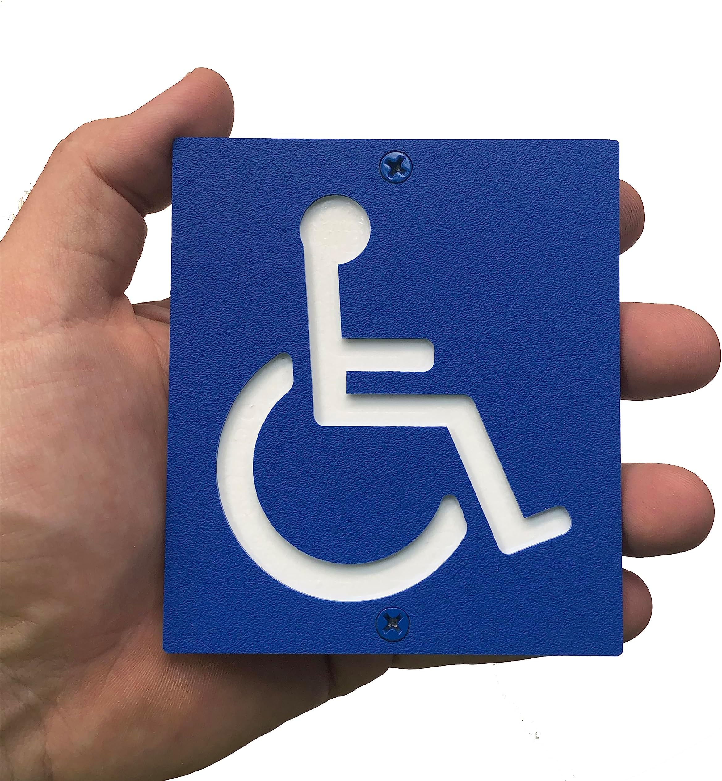 Amazon.com: Handicap parking sign, small discreet post-mounted ...