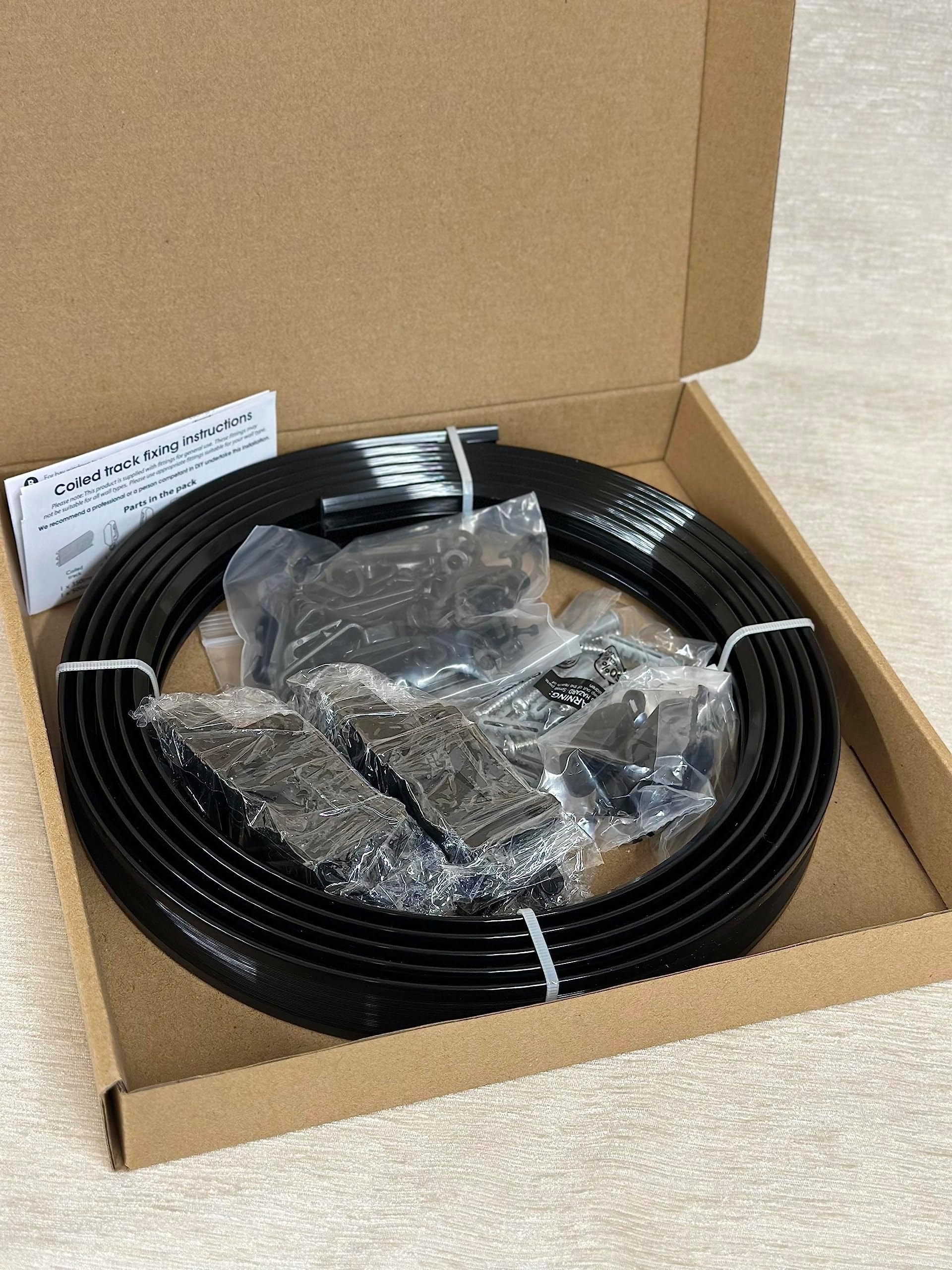 Speedy 5m BENDABLE CURTAIN TRACK For Straight & Bay Window Rail Top or ...