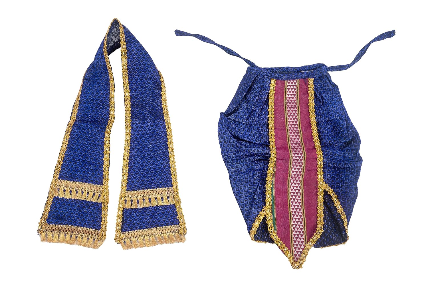 PUNYATVA Ganpati Khan Dhotar (Blue)/ Gauri Ganpati Decoration ...