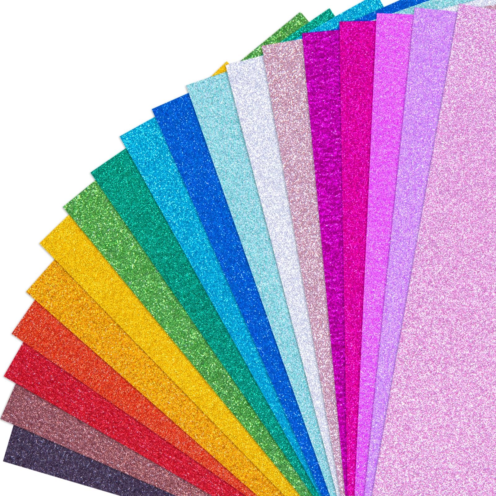 Amazon.com : Koogel 36 Sheets Glitter Cardstock, 8.5 x 11 Inches ...