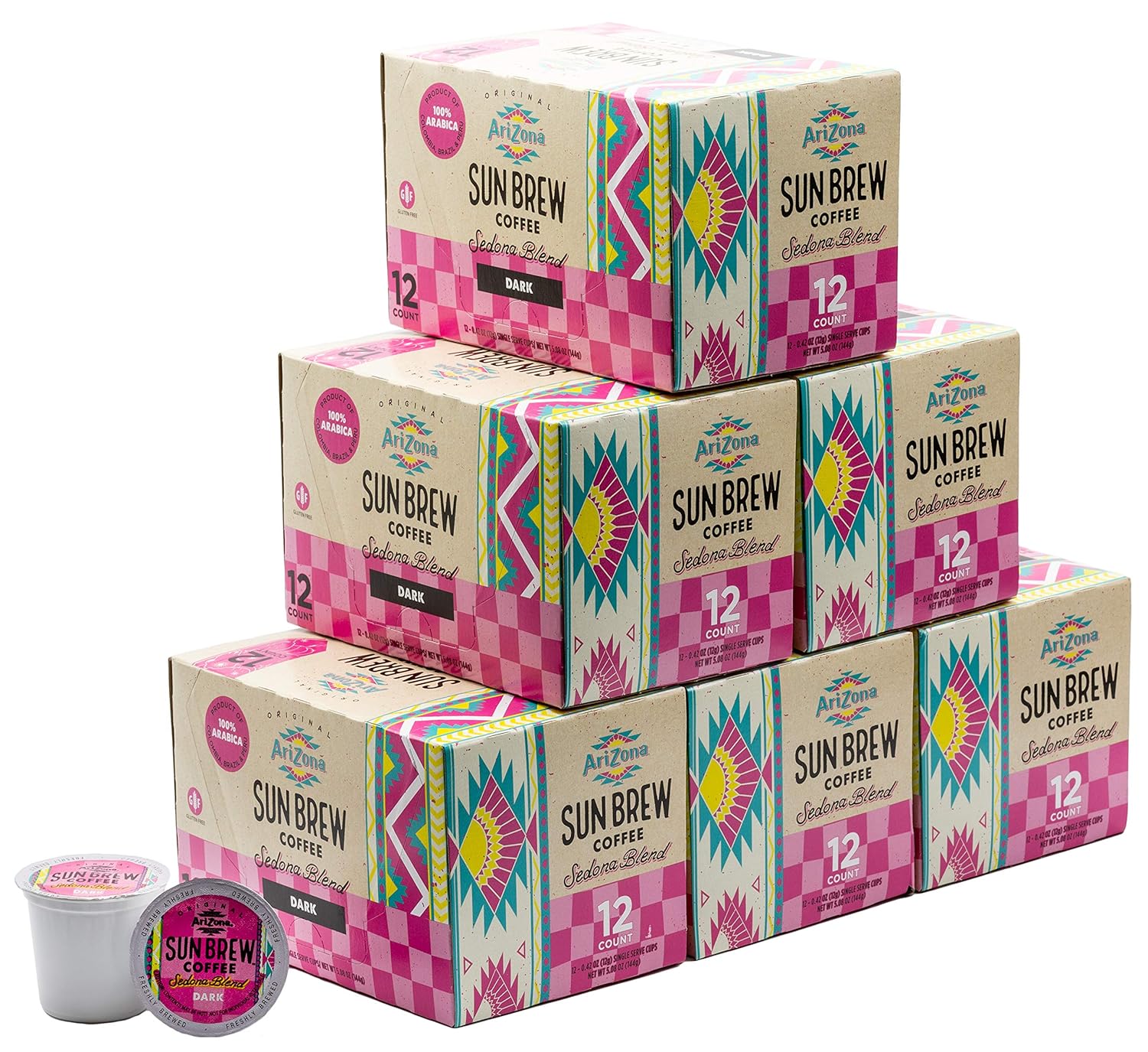 Amazon.com: AriZona Sun Brew Coffee - Sedona Blend 6/12ct Case Single ...