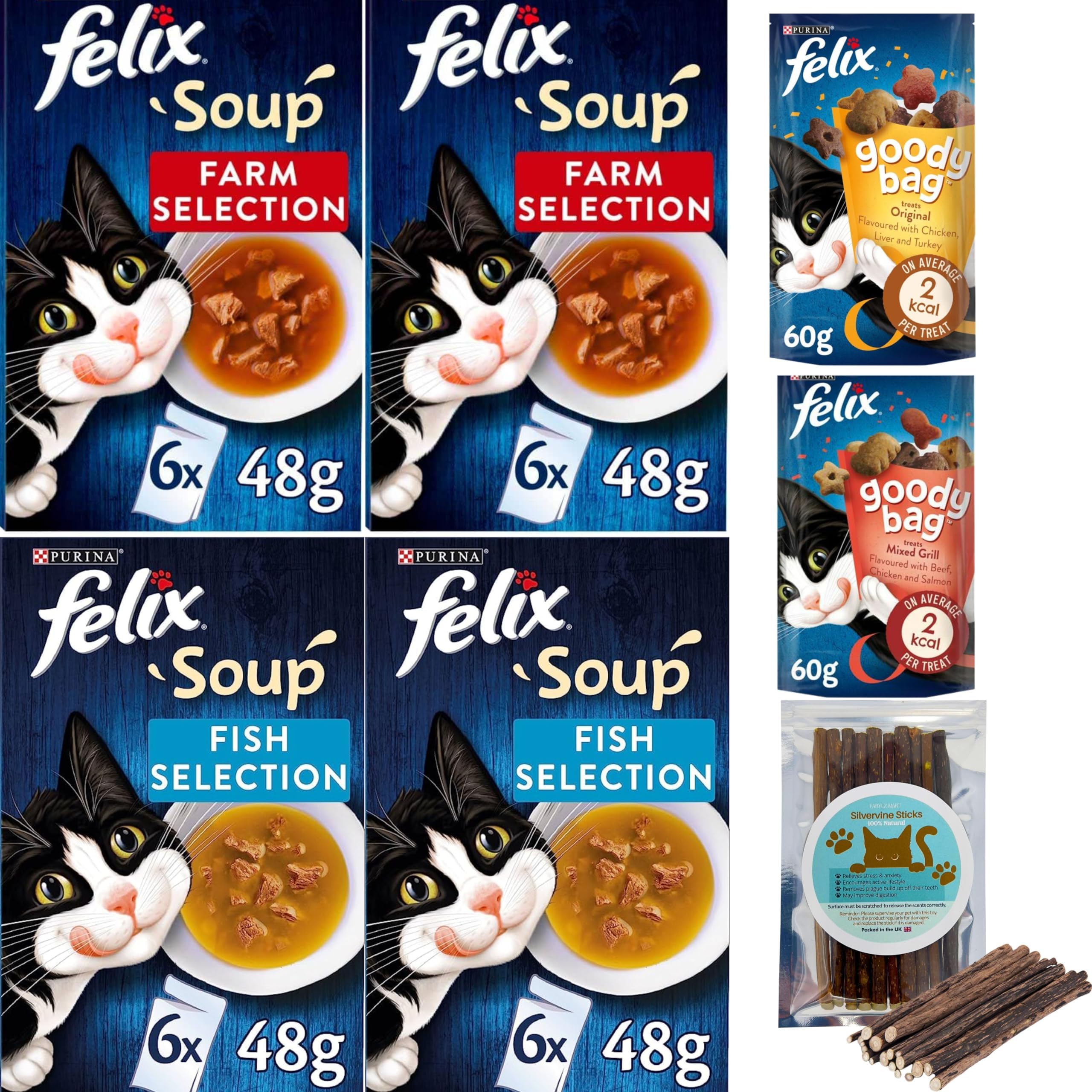 Felix Soup Cat Food Fish Selection 6x48g (Pack of 8) : Amazon.co.uk ...