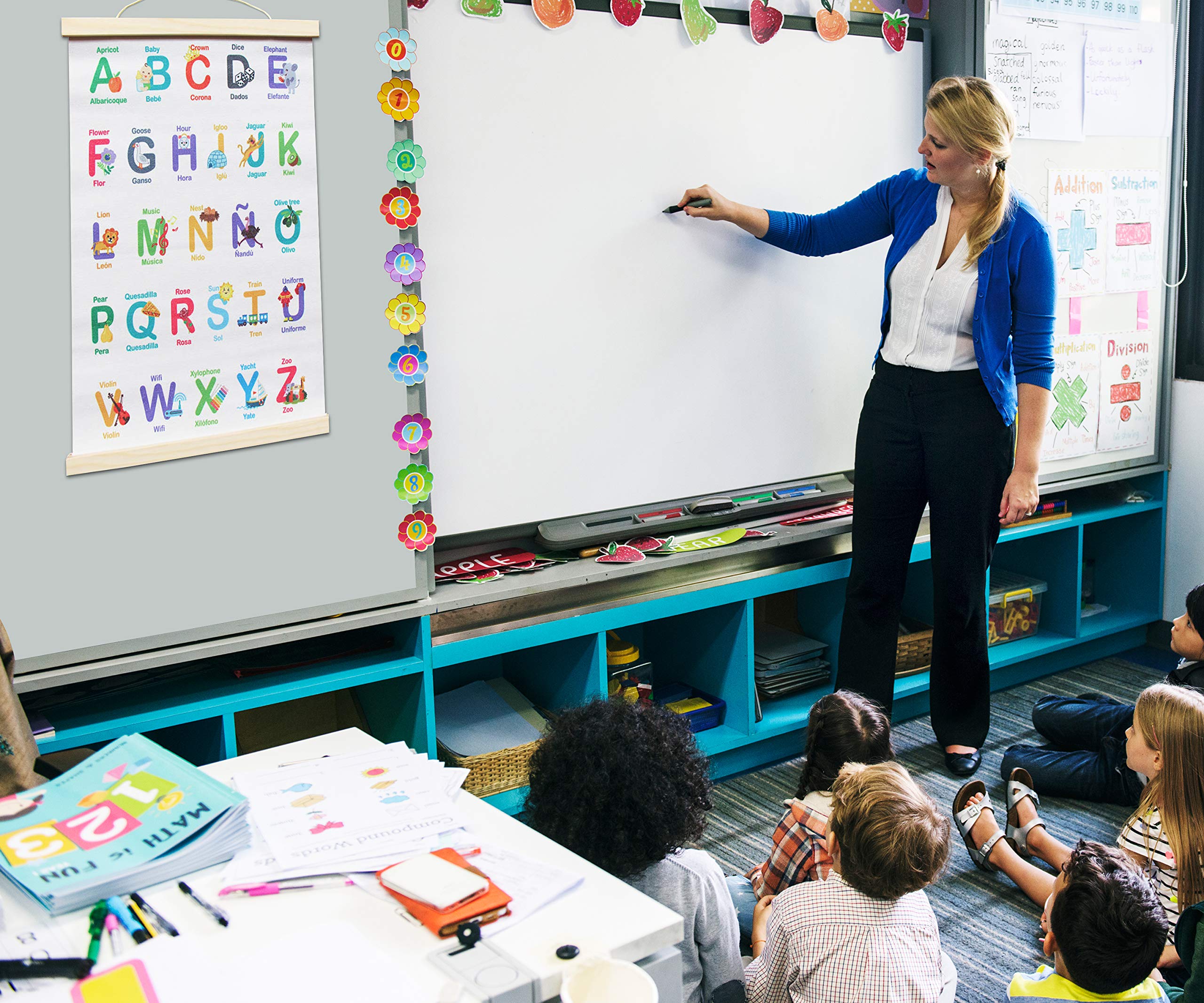 Buy Globe Toddlers Bilingual Alphabet Poster, Abc Poster For Toddlers ...