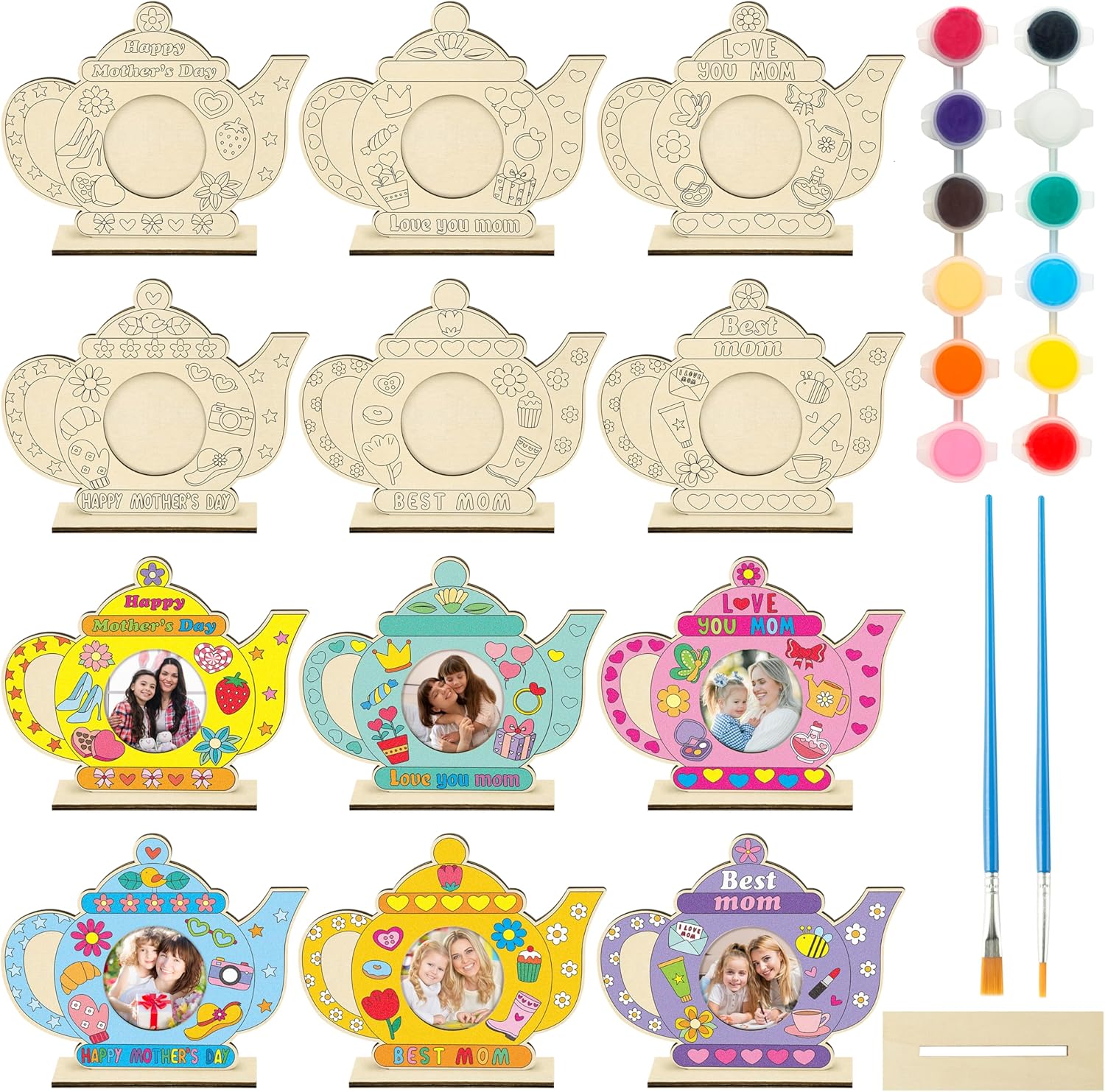 Amazon.com - Haooryx Wooden Picture Photo Frame - 12 Pcs Mother's Day ...