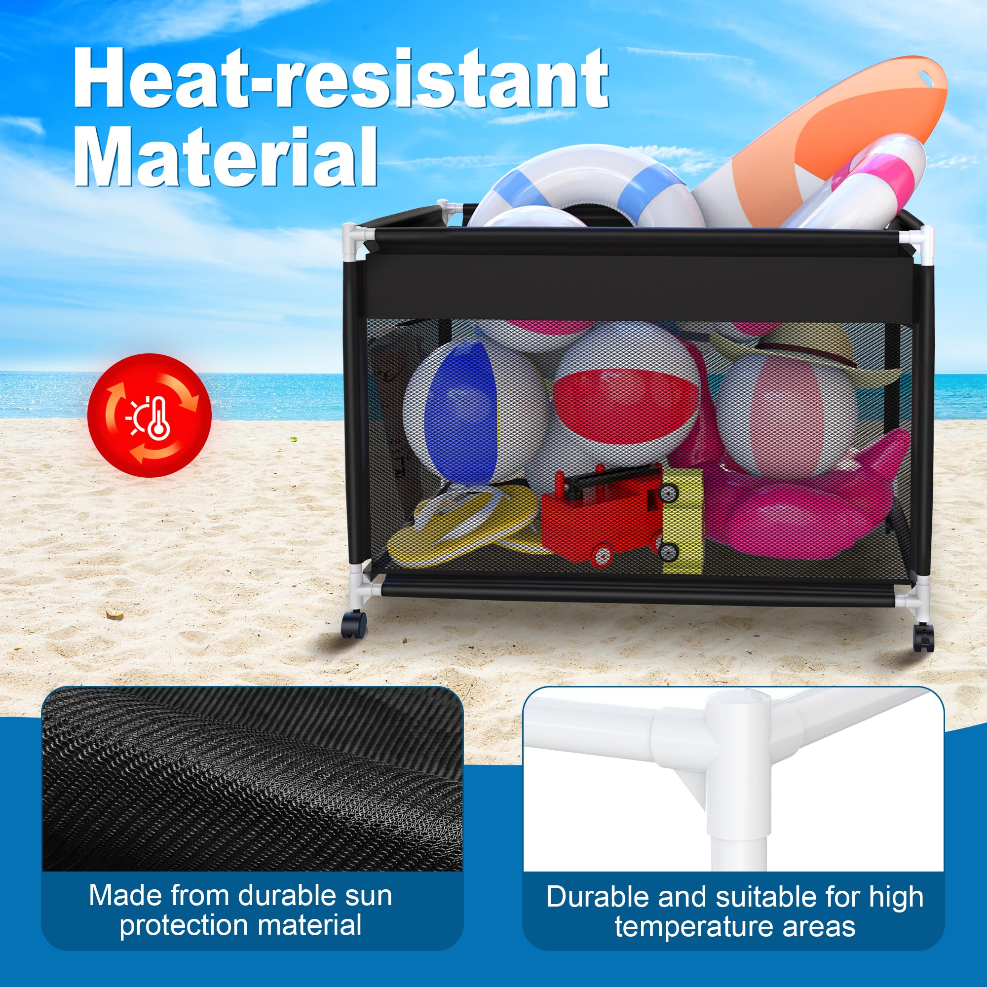 Snapklik.com : Kculehtlla Pool Float Storage Bin, Outdoor Pool Toy ...