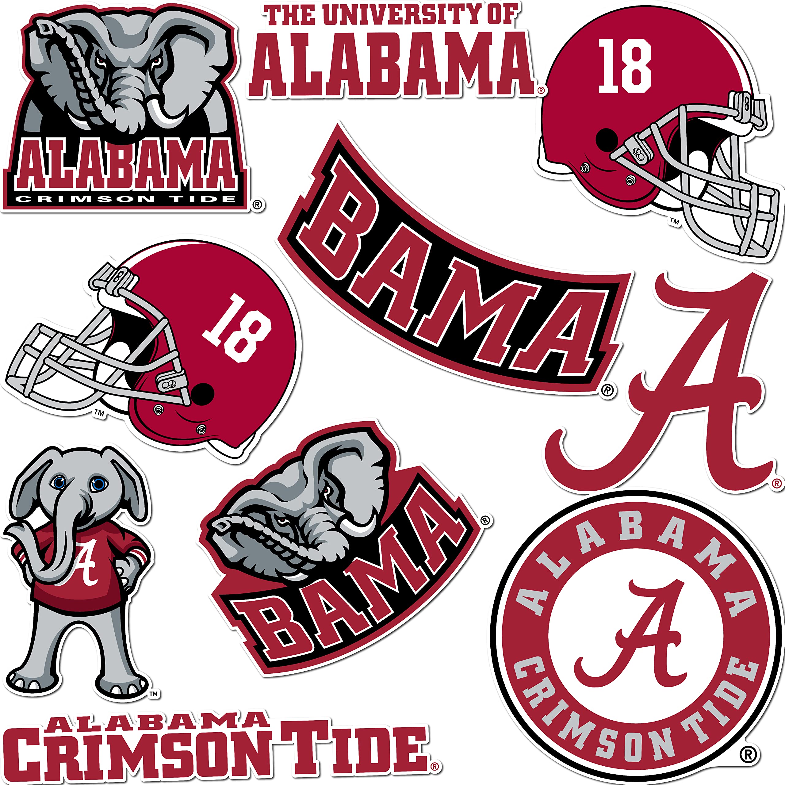 Alabama Football Helmet Decals