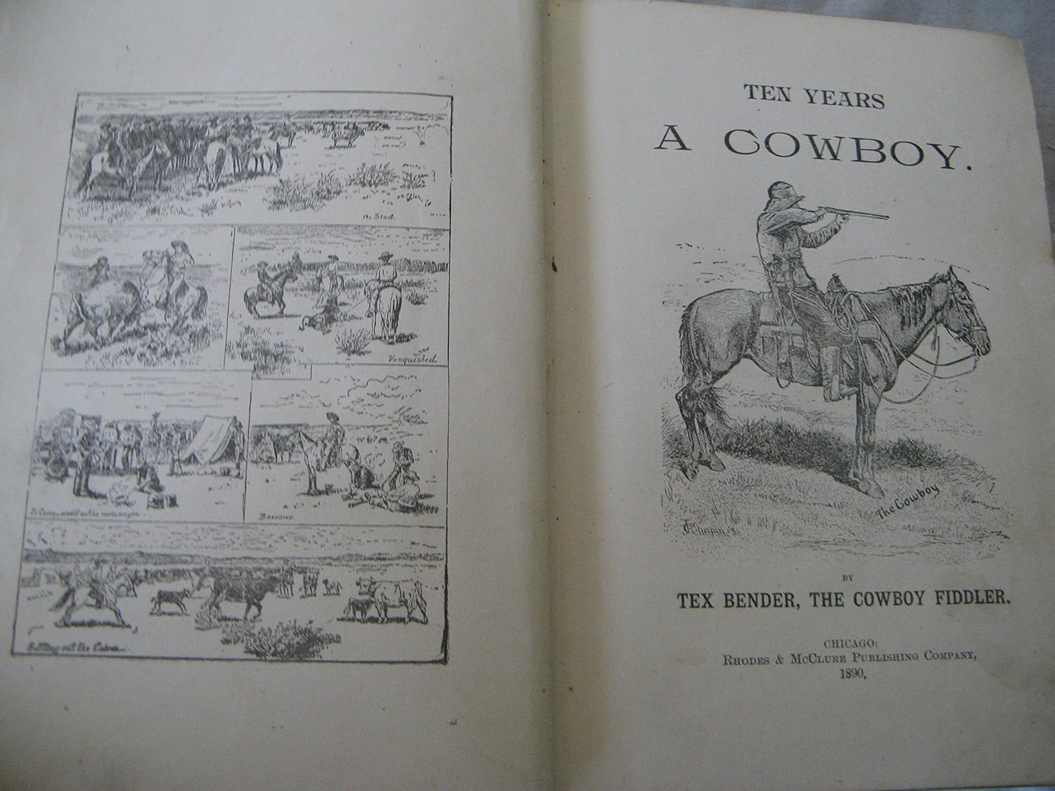 Ten Years a Cowboy. By Tex Bender, the Cowboy Fiddler.: Post, C. C ...