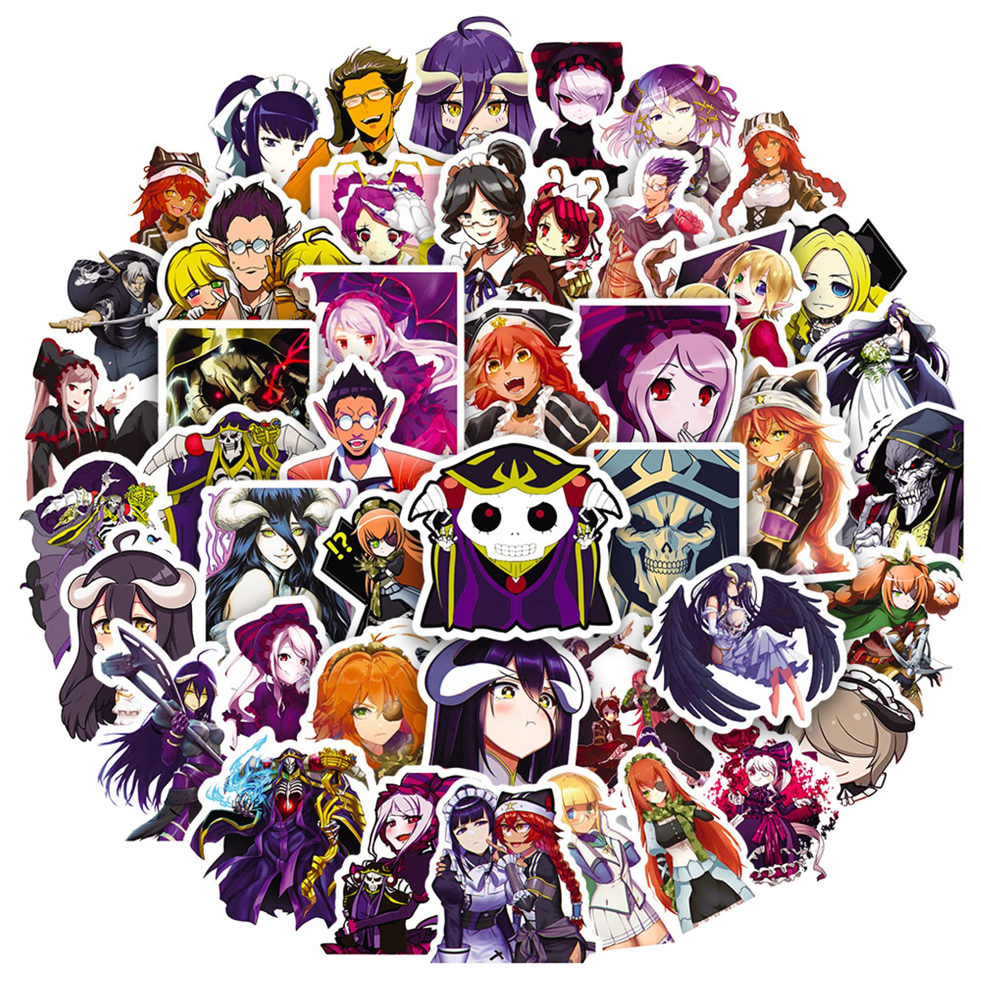 Buy Overlord Stickers, 50PCs, Anime Cartoon Vinyl Sticker Decals ...