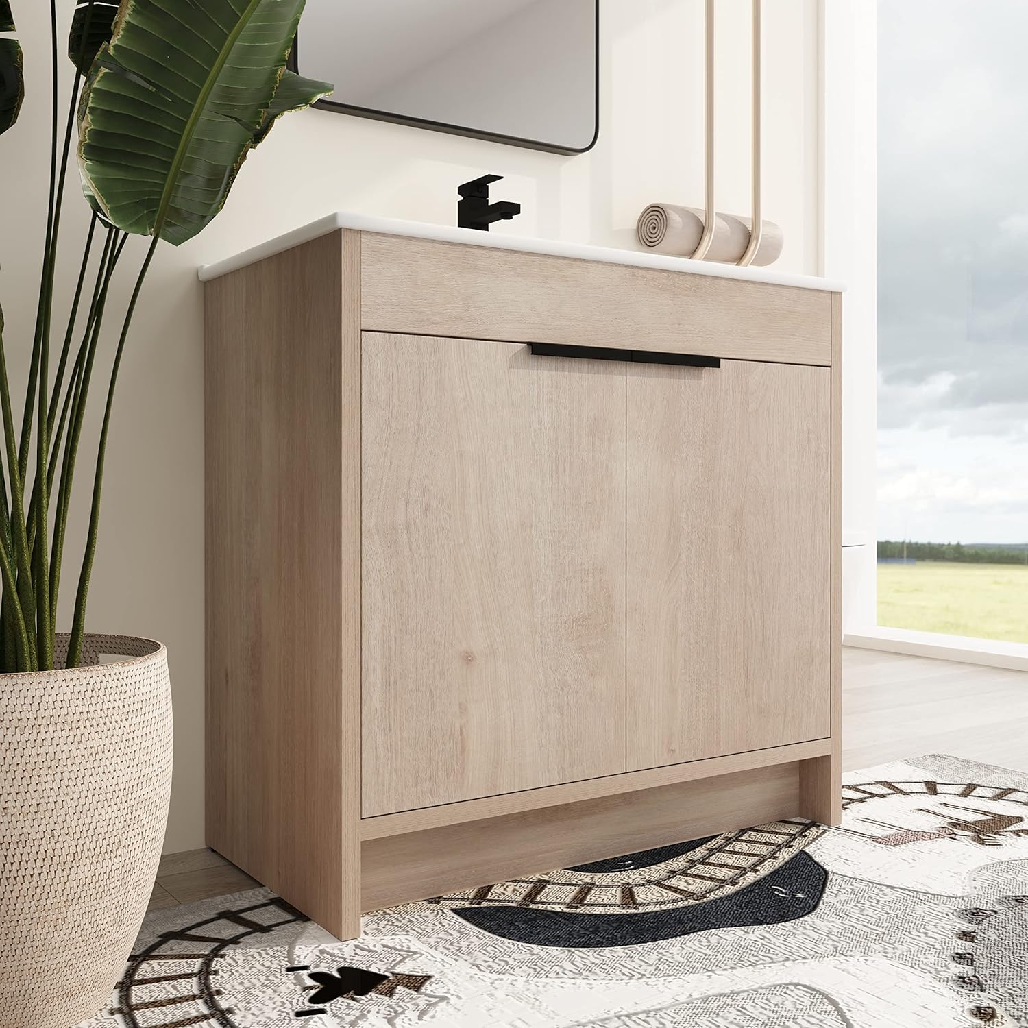 Amazon.com: Malwee 36 Inch Freestanding Bathroom Vanity with Sink, 36 ...