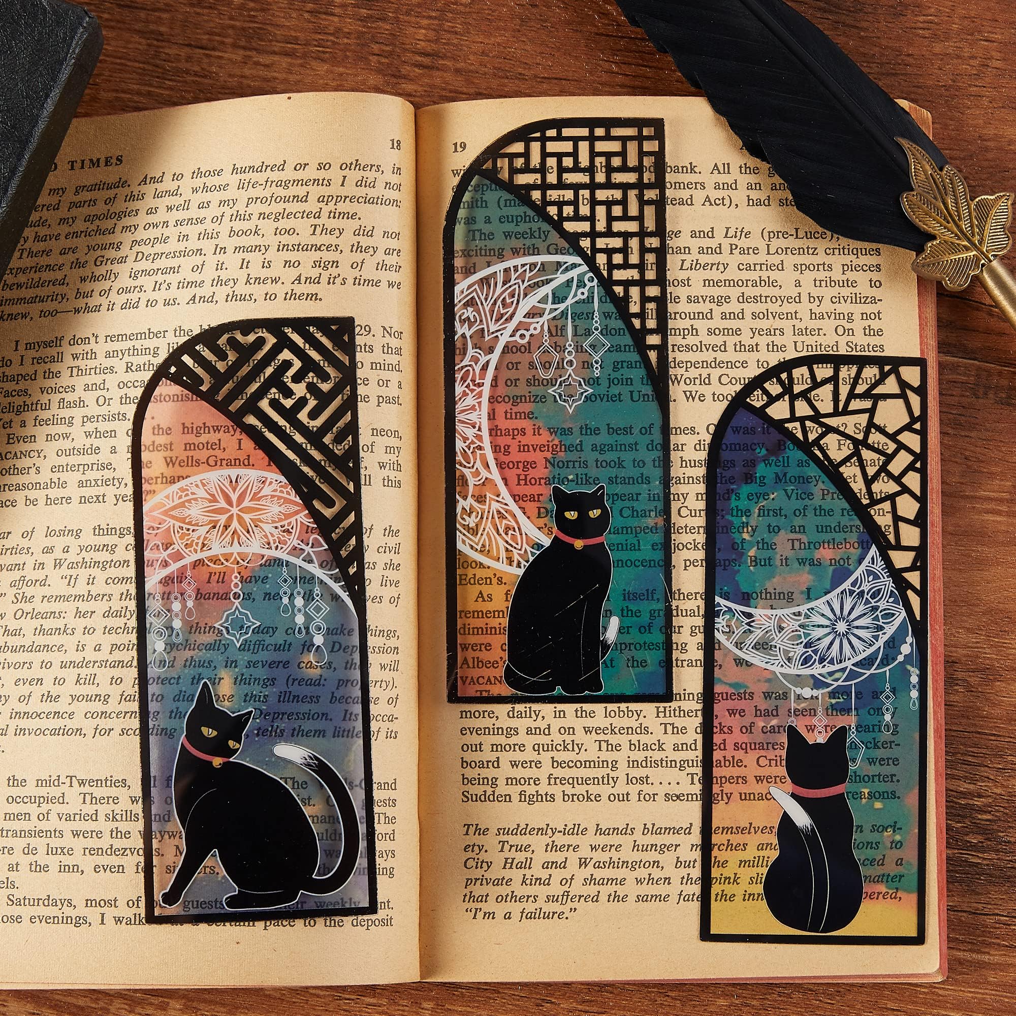 Amazon.com: Cute & Funny Cat Bookmarks - Made in USA - Pack of 6 with ...