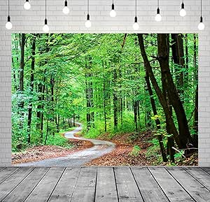 BELECO 6x4ft Fabric Lush Green Forest Backdrop Spring Summer Woods ...