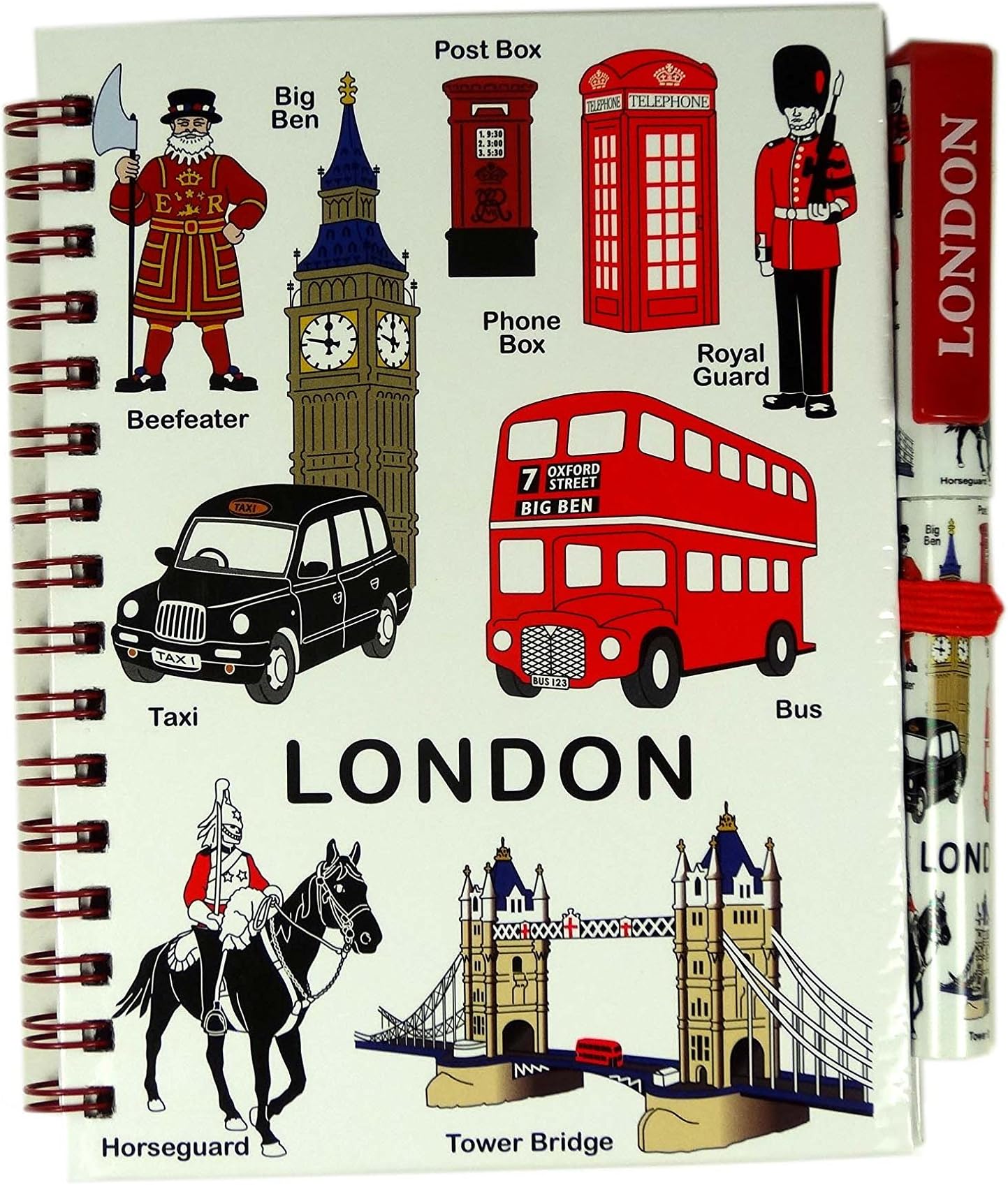 Union Jack Notebook and Matching Pen - Medium A6 Size/London Souvenir ...