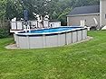 Amazon.com : Wilbar Impressions 24-Foot Round Above-Ground Swimming ...