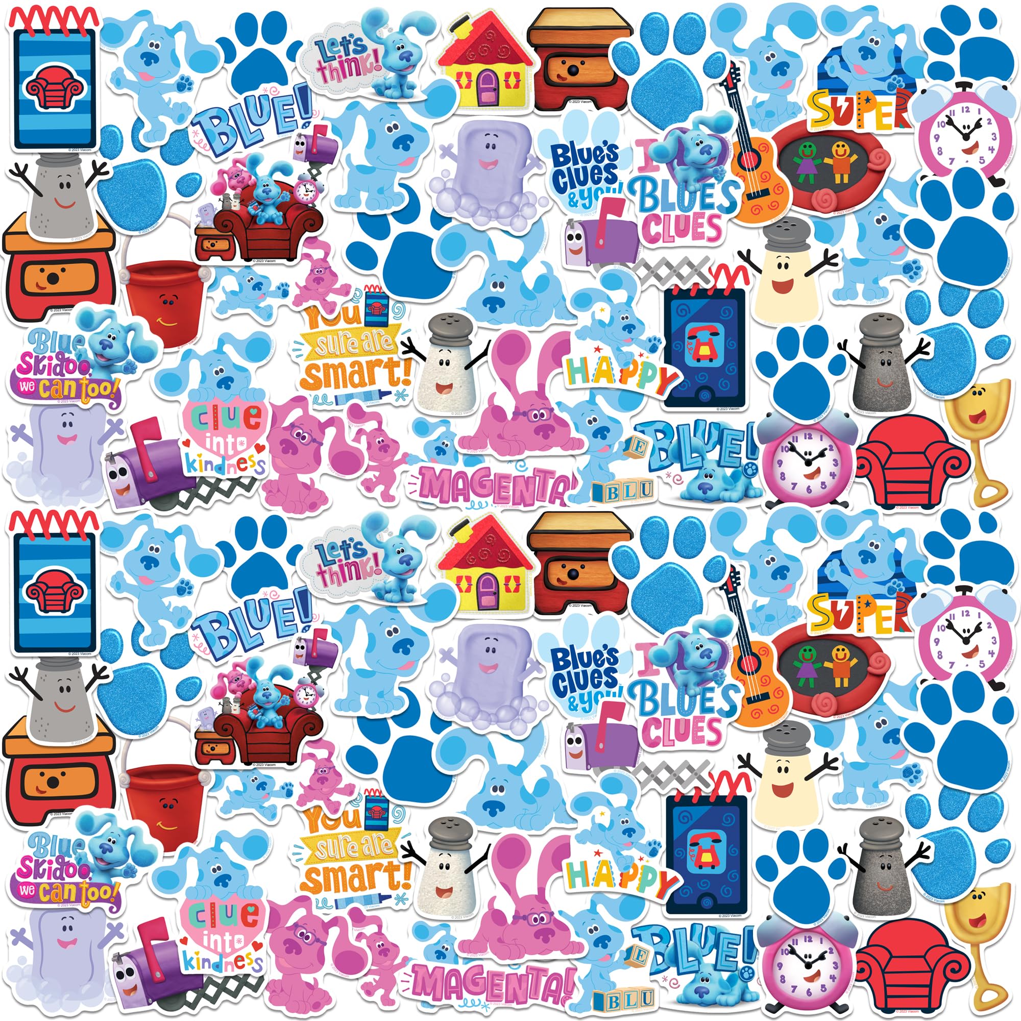 Amazon.com: Blue's Clues 100ct Vinyl Large Deluxe Stickers Variety Pack ...