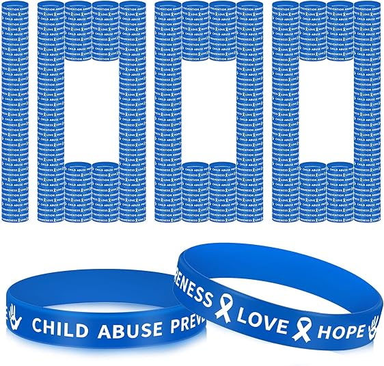 Amazon.com: Bucherry 1000 Pieces Child Abuse Awareness Silicone ...