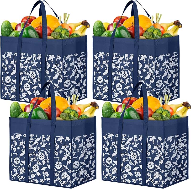 Amazon.com: Kitchen Reusable Grocery Bags - Kitchen Reusable Grocery ...