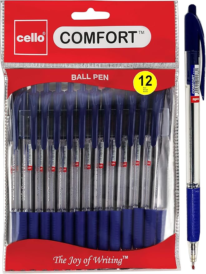 Cello Extra Comfort Grip Ballpoint Pens Medium Point Biros Retractable ...