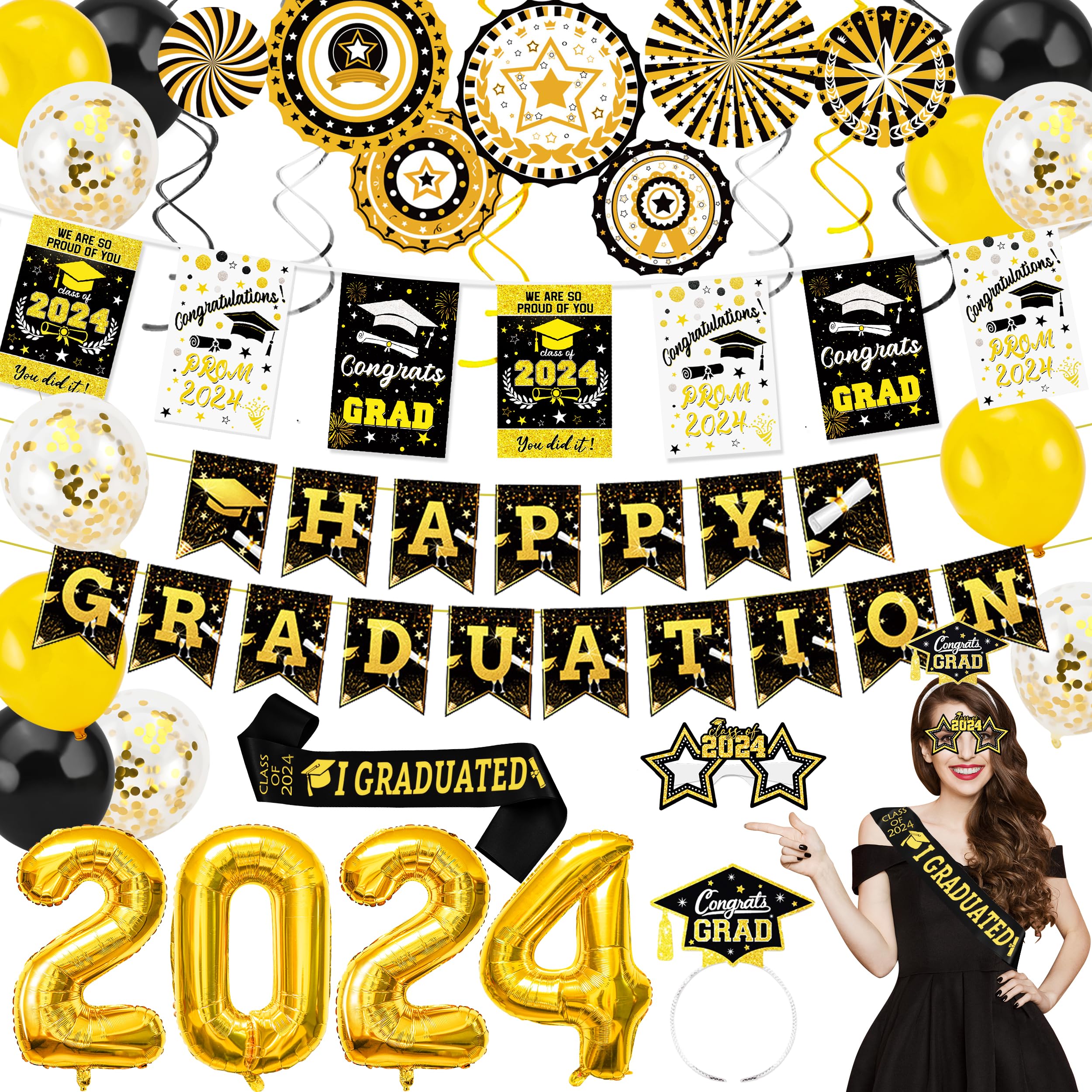 Graduation Party Decorations 2024 Graduation Decorations Happy ...