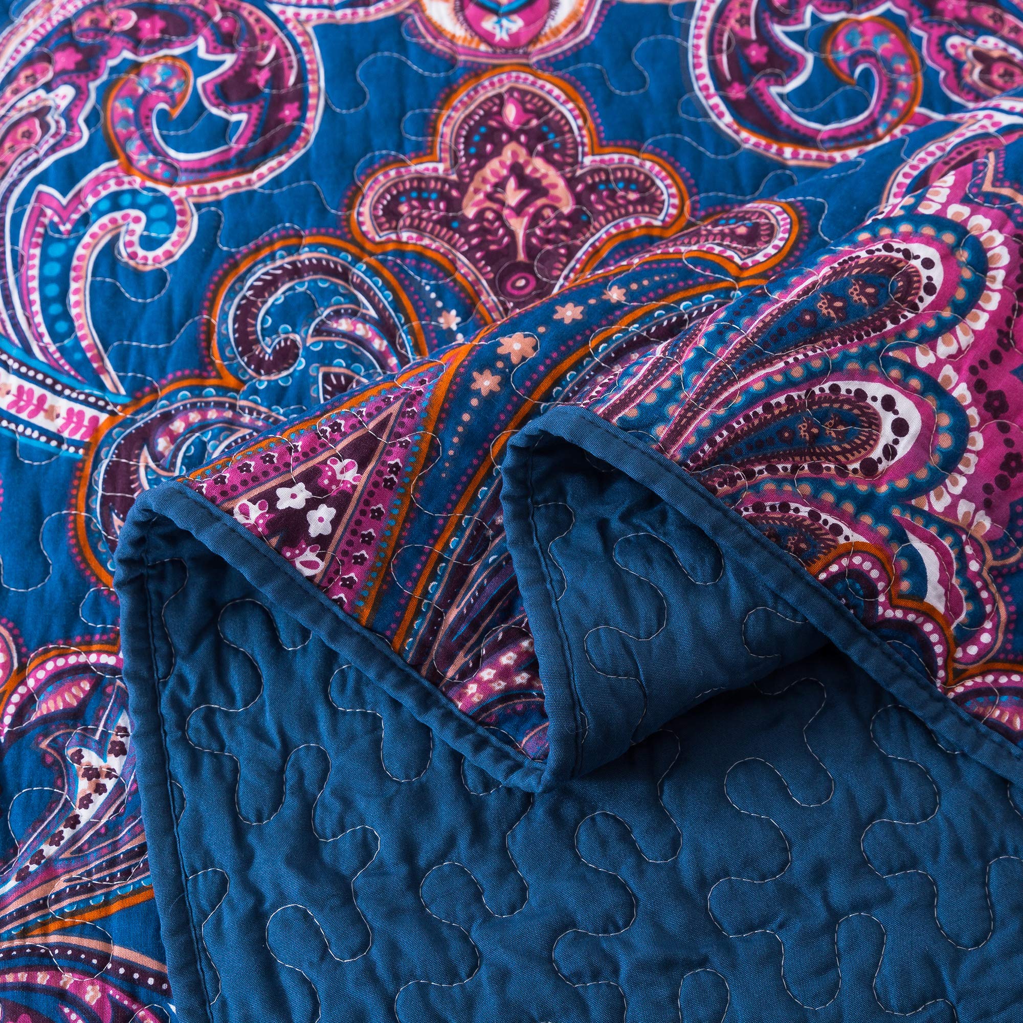 Snapklik.com : Travan Floral Bedspread Cotton Quilt Sets 3-Piece ...